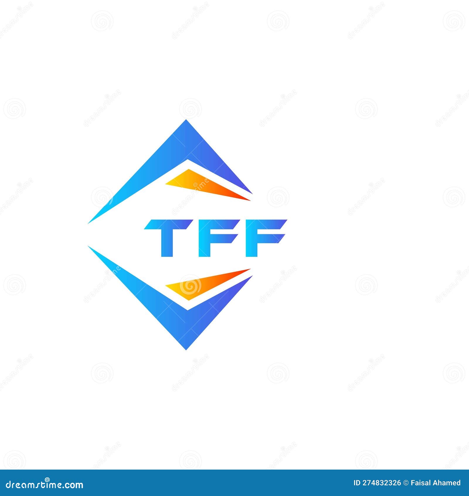TFF Abstract Technology Logo Design on White Background. TFF Creative ...