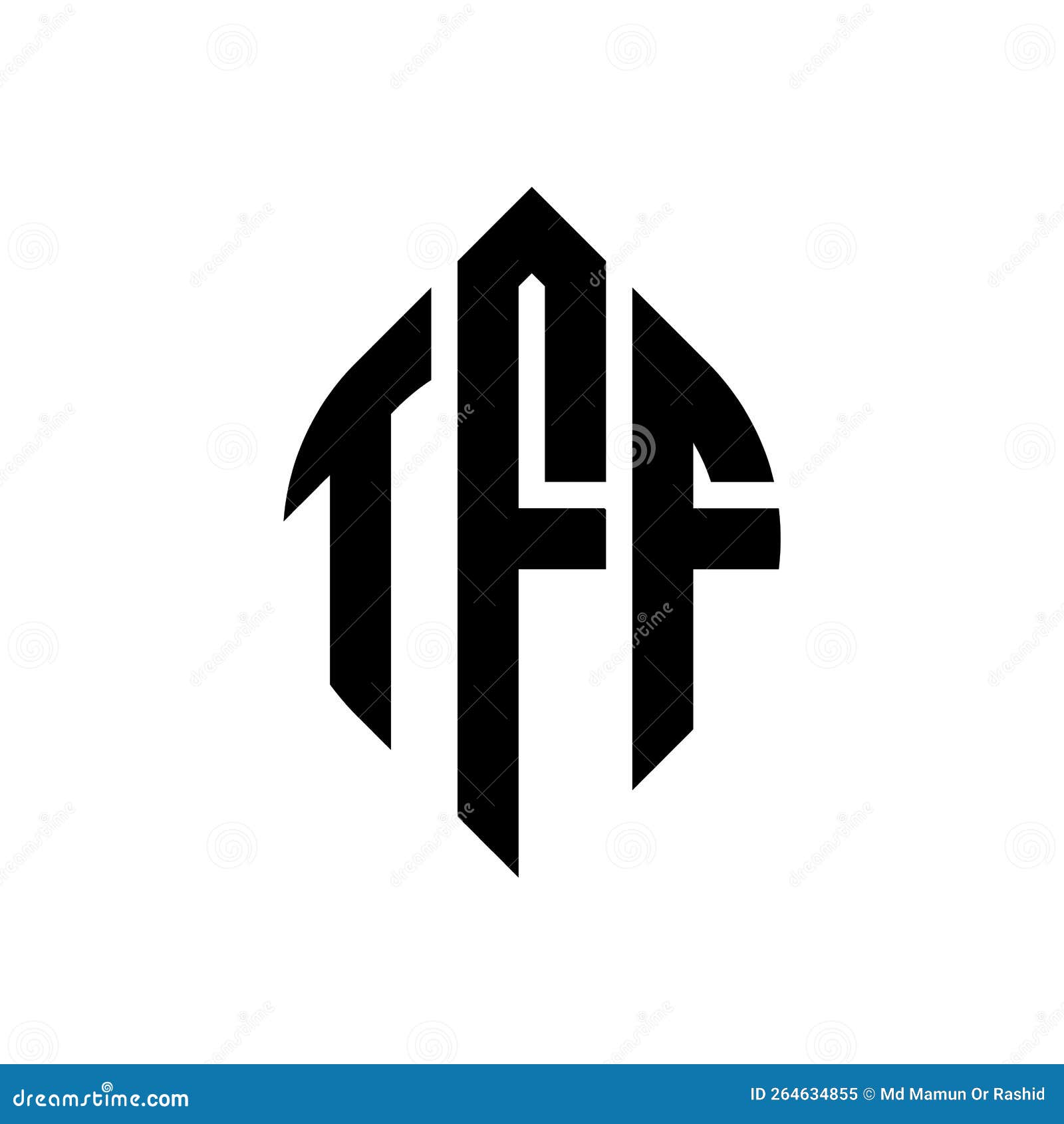 TFF Circle Letter Logo Design with Circle and Ellipse Shape. TFF ...