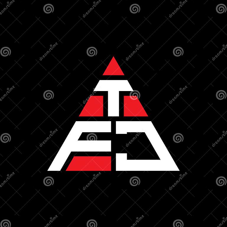 TFJ Triangle Letter Logo Design with Triangle Shape. TFJ Triangle Logo ...