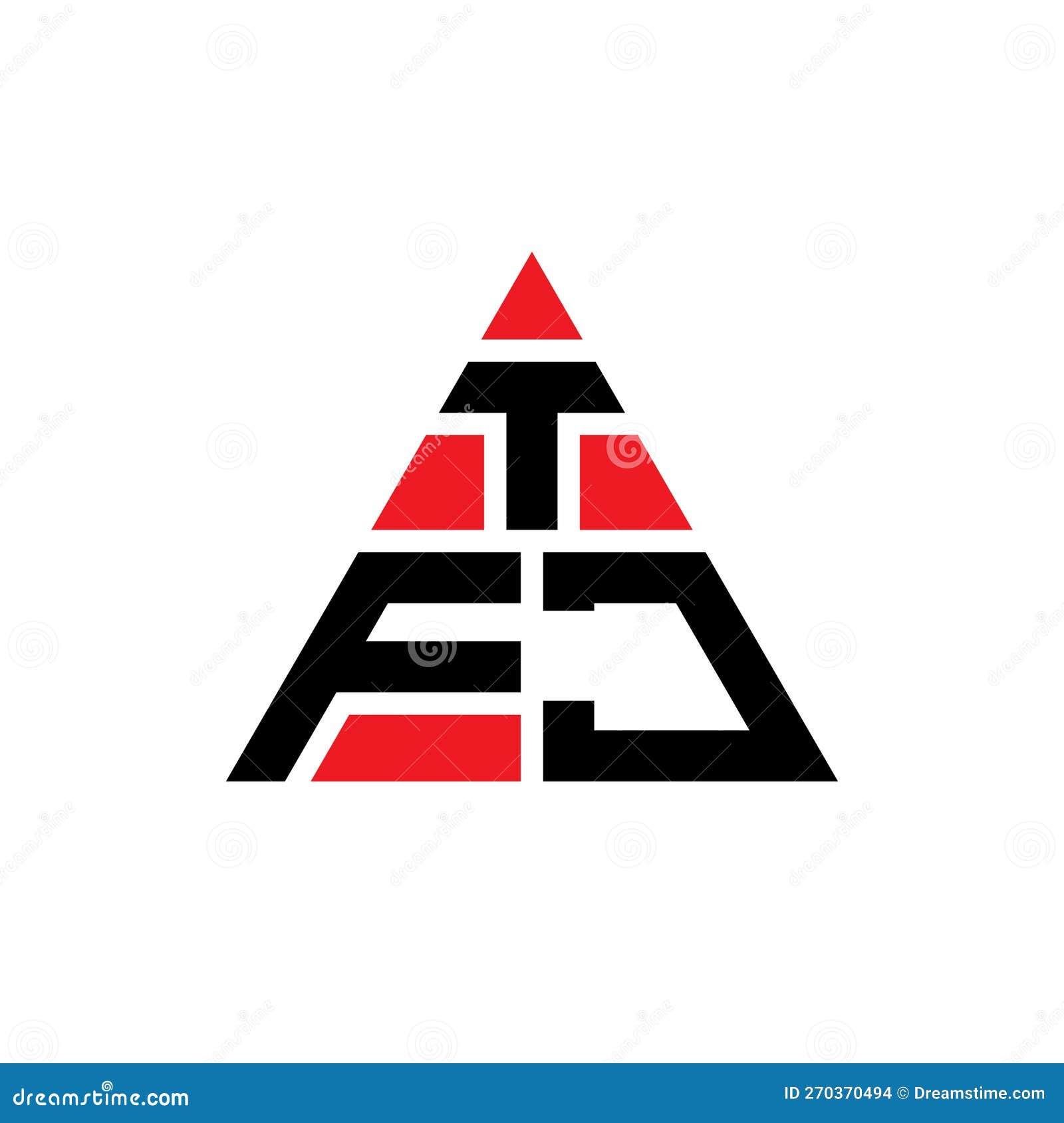 TFJ Triangle Letter Logo Design with Triangle Shape. TFJ Triangle Logo ...