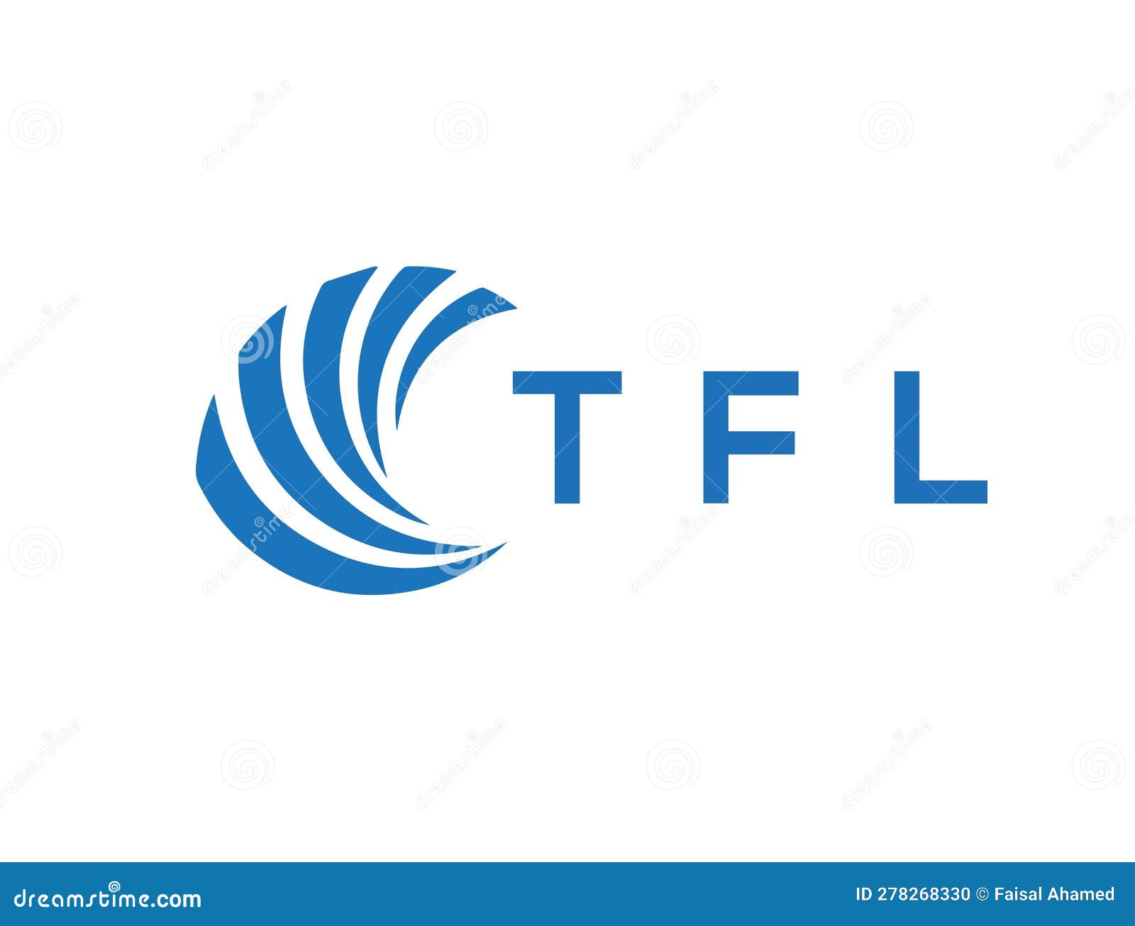 TFL Letter Logo Design on White Background. TFL Creative Circle Letter ...