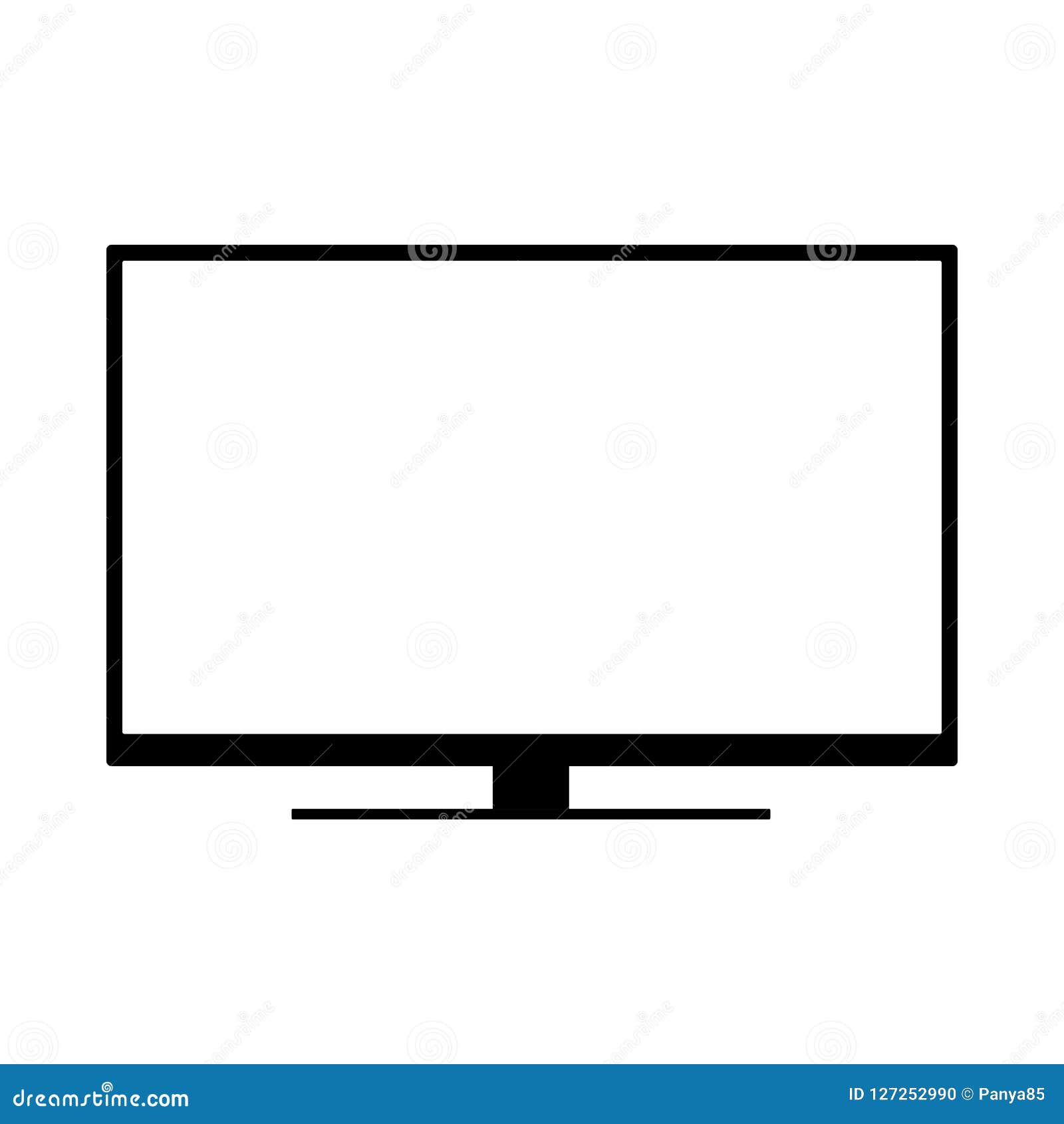 TFT LED Wide Screen Smart Tv Icon Stock Vector - Illustration of ...