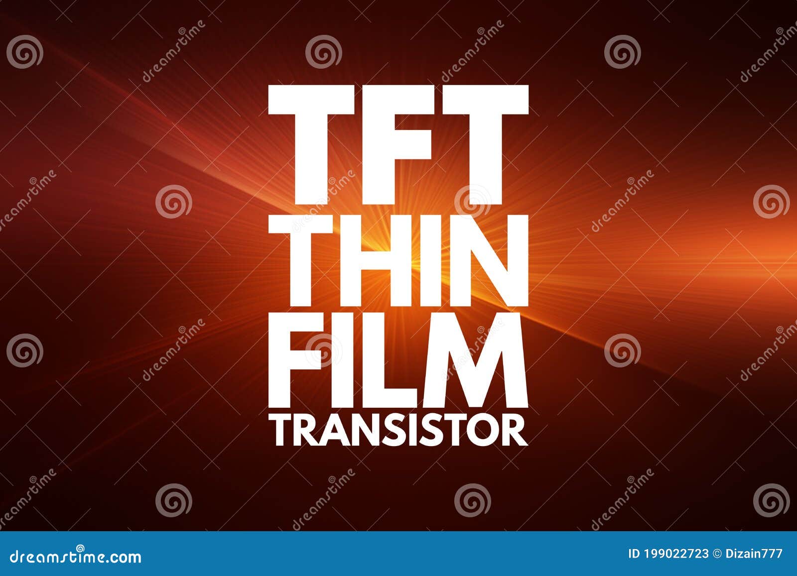 TFT - Thin Film Transistor Acronym, Technology Concept Background Stock ...