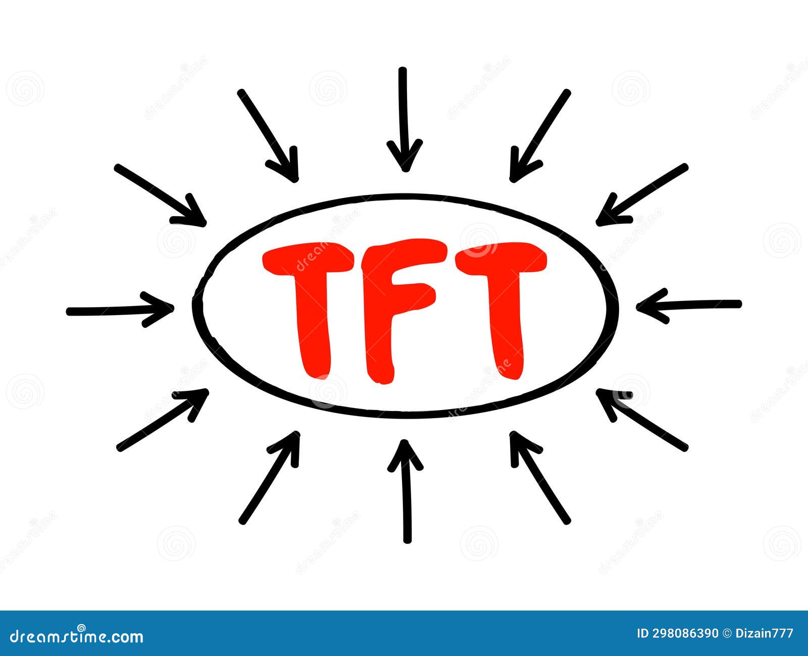TFT - Thin Film Transistor Acronym Text with Arrows, Technology Concept ...