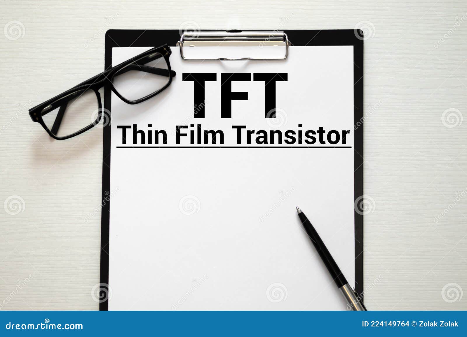 TFT - Thin Film Transistor Text on White Paper Stock Photo - Image of ...