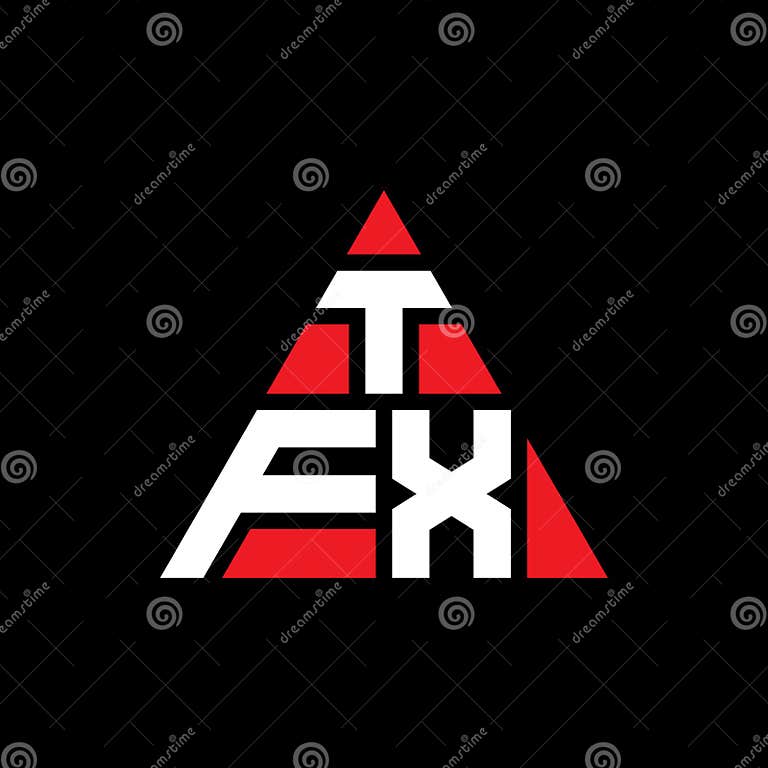 TFX Triangle Letter Logo Design with Triangle Shape. TFX Triangle Logo ...