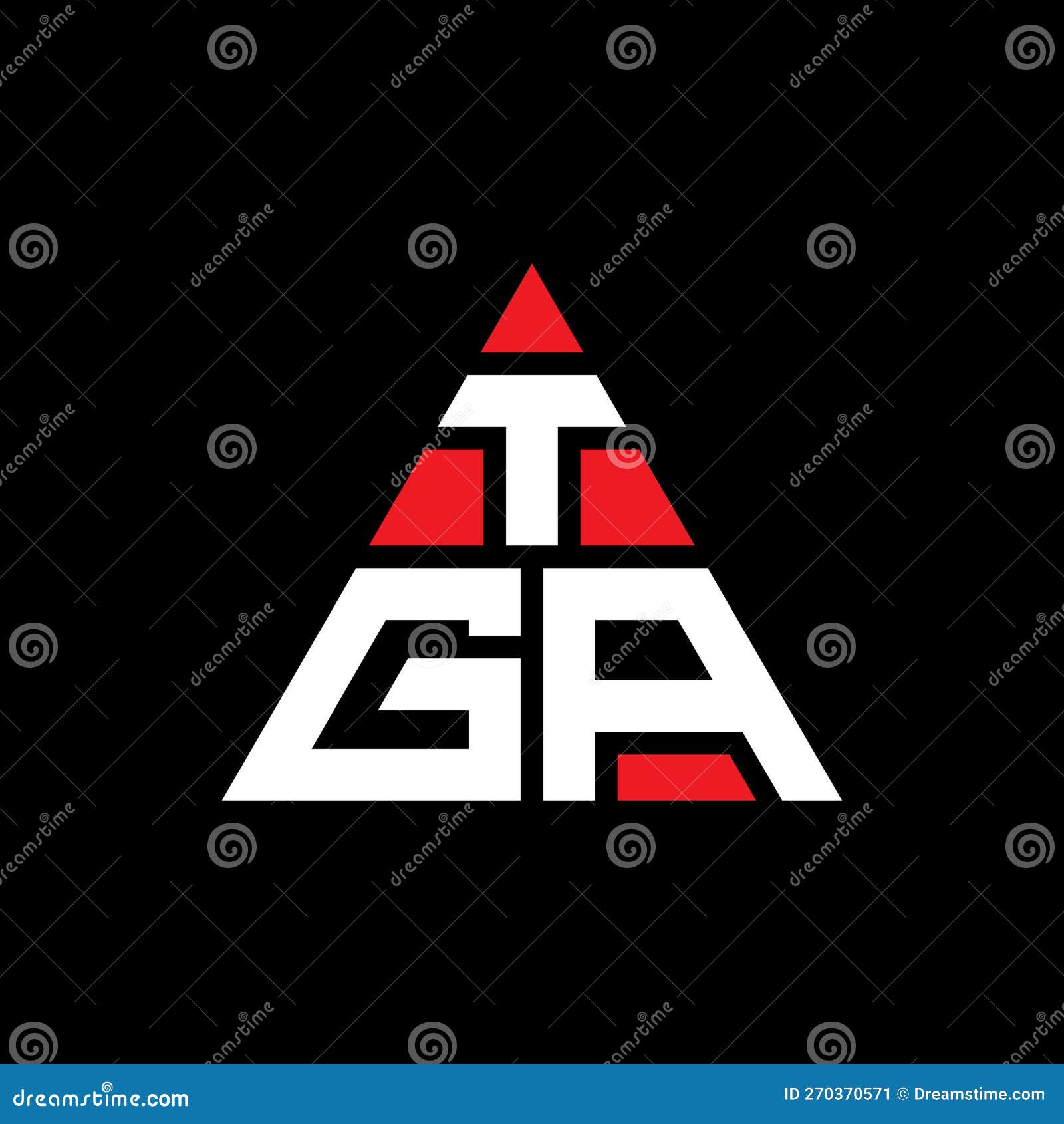 TGA Triangle Letter Logo Design with Triangle Shape. TGA Triangle Logo ...