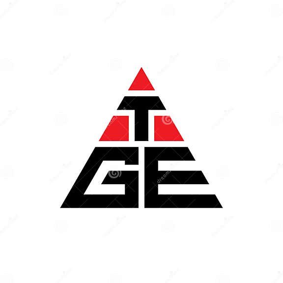 TGE Triangle Letter Logo Design with Triangle Shape. TGE Triangle Logo ...