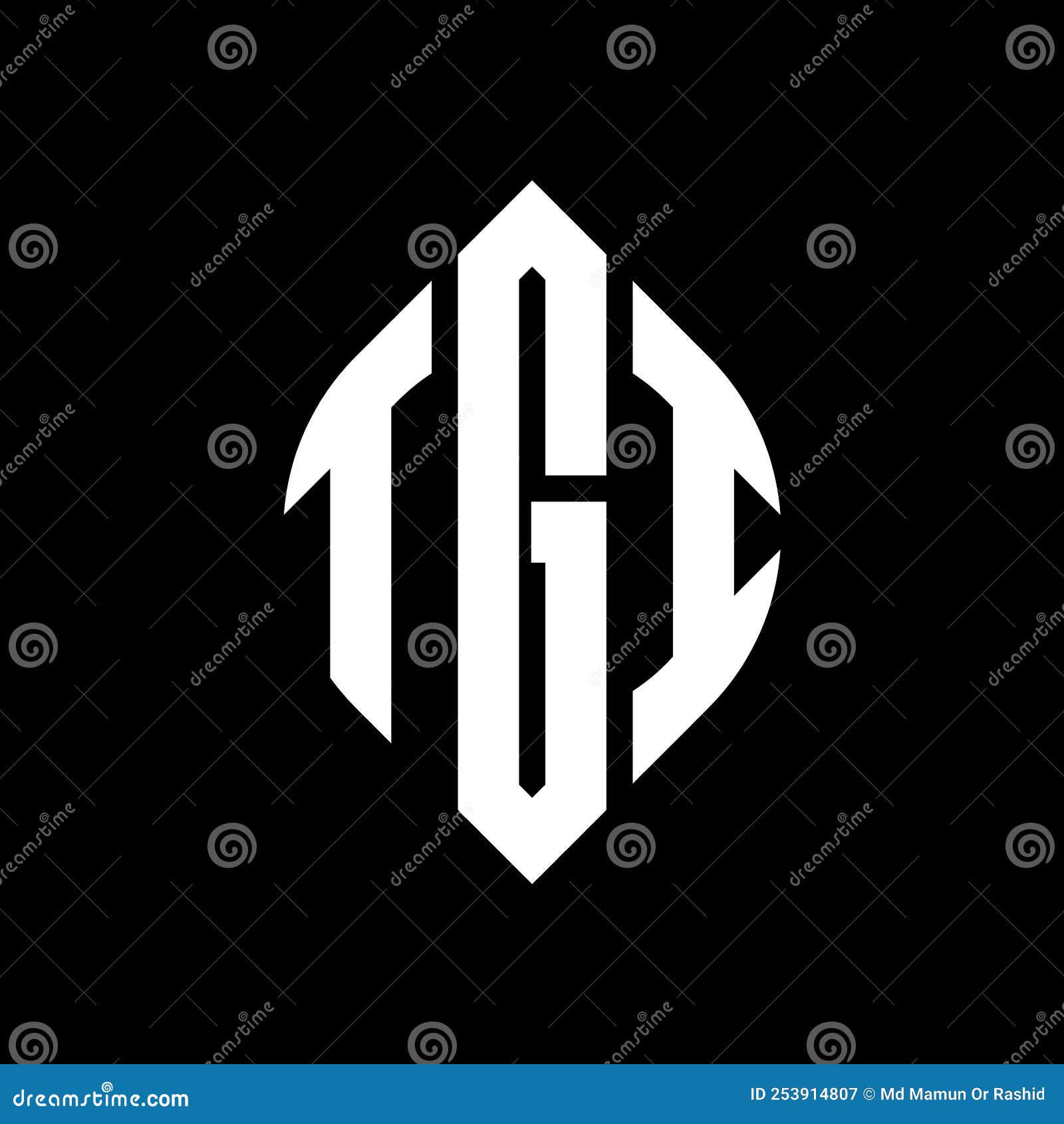 TGI Circle Letter Logo Design With Circle And Ellipse Shape. TGI ...