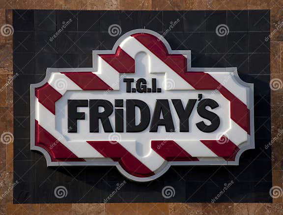 TGI Friday s Sign (Logo) editorial photography. Image of american ...