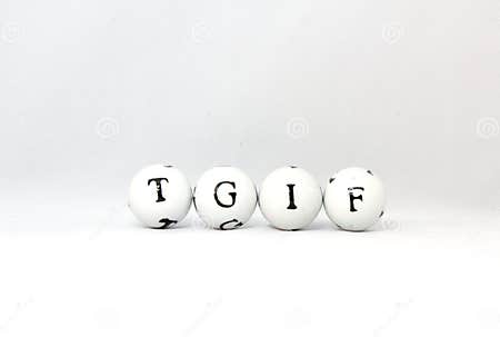 TGIF stock image. Image of exclamation, motto, letters - 25082949