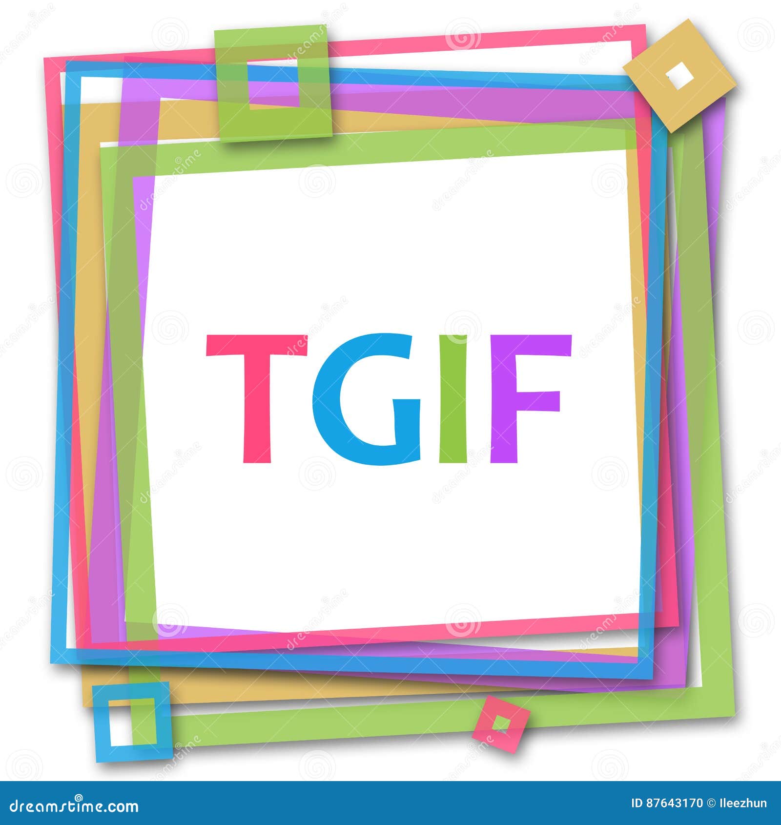 TGIF Colorful Stuck Stripes Stock Image | CartoonDealer.com #92865097