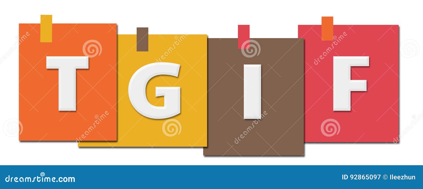 TGIF Colorful Stuck Stripes Stock Image | CartoonDealer.com #92865097
