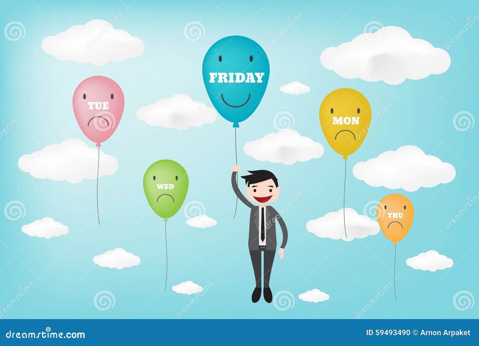 Tgif Happy Vector Style Stock Illustrations – 832 Tgif Happy Vector ...