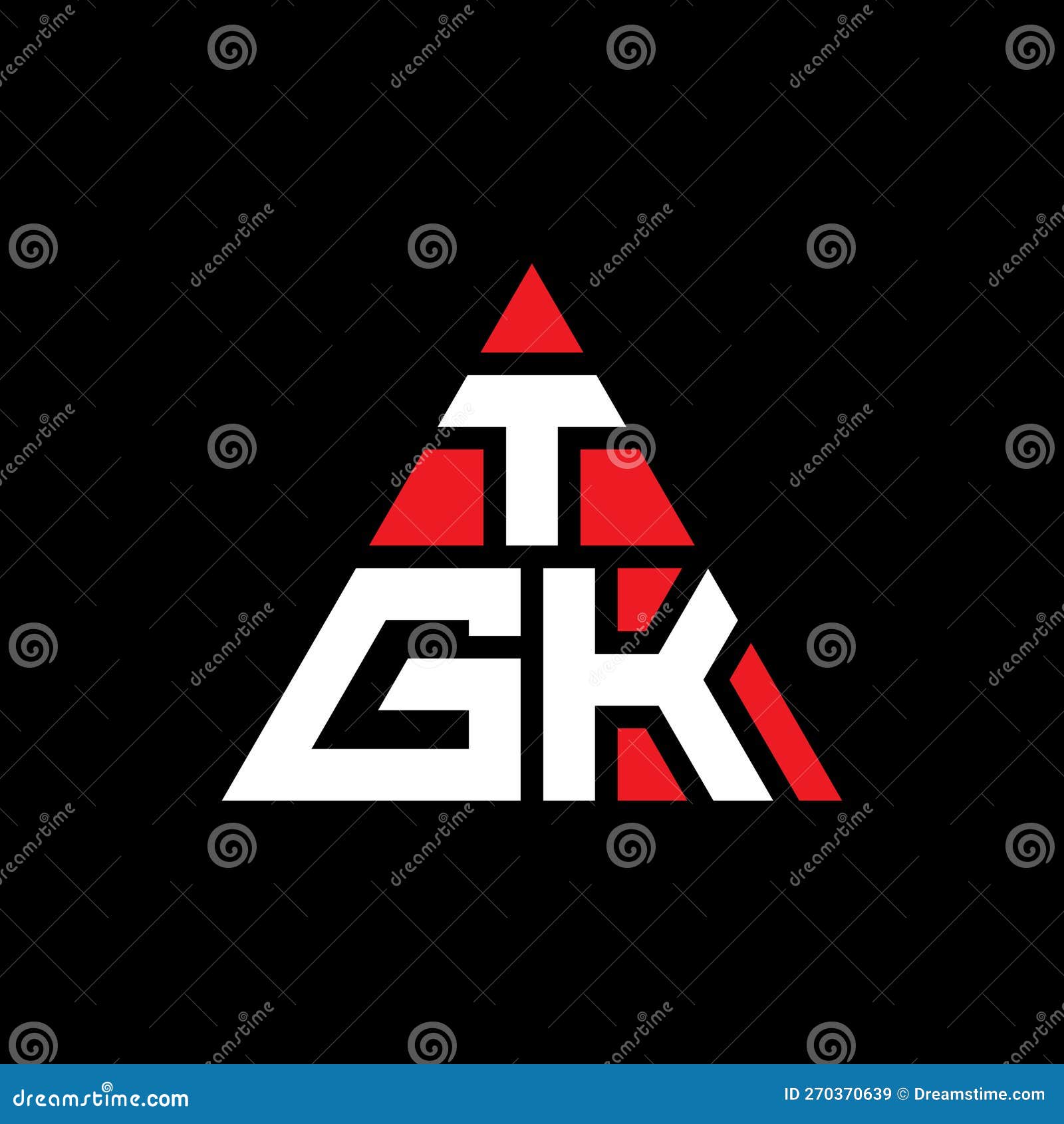 TGK Triangle Letter Logo Design with Triangle Shape. TGK Triangle Logo ...