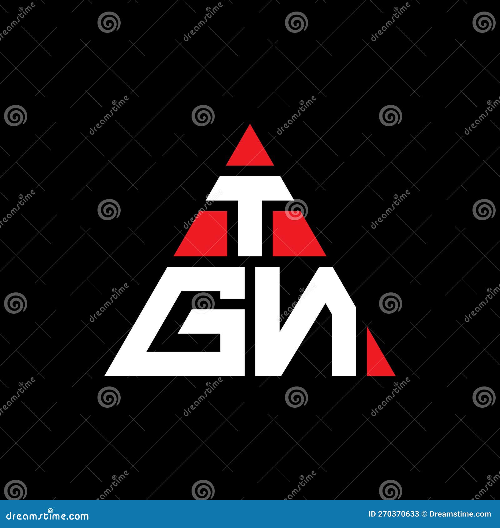 TGN Triangle Letter Logo Design with Triangle Shape. TGN Triangle Logo ...