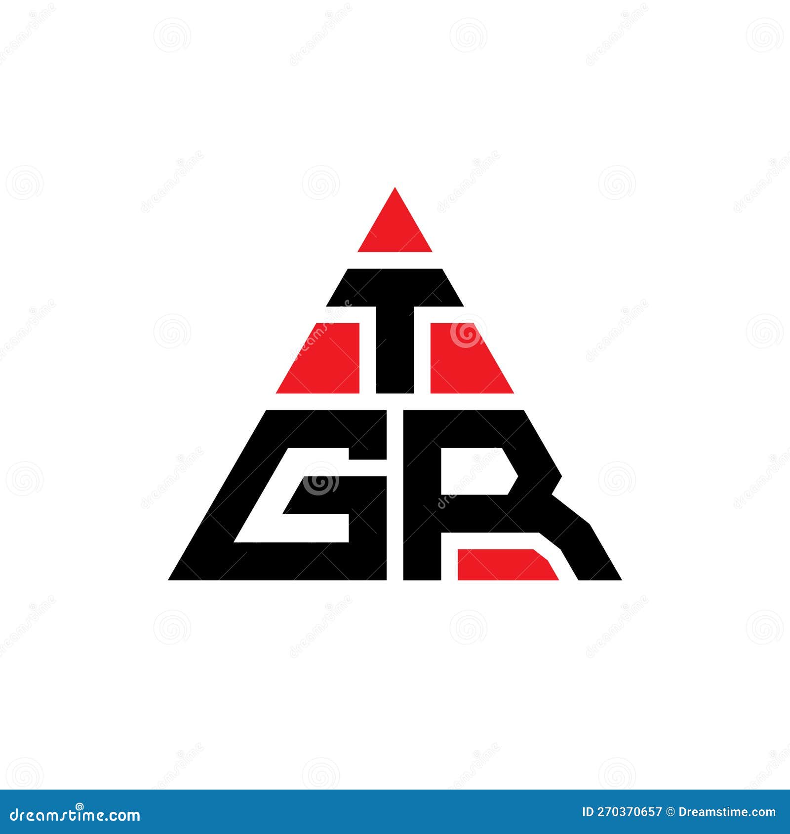 TGR Triangle Letter Logo Design with Triangle Shape. TGR Triangle Logo ...