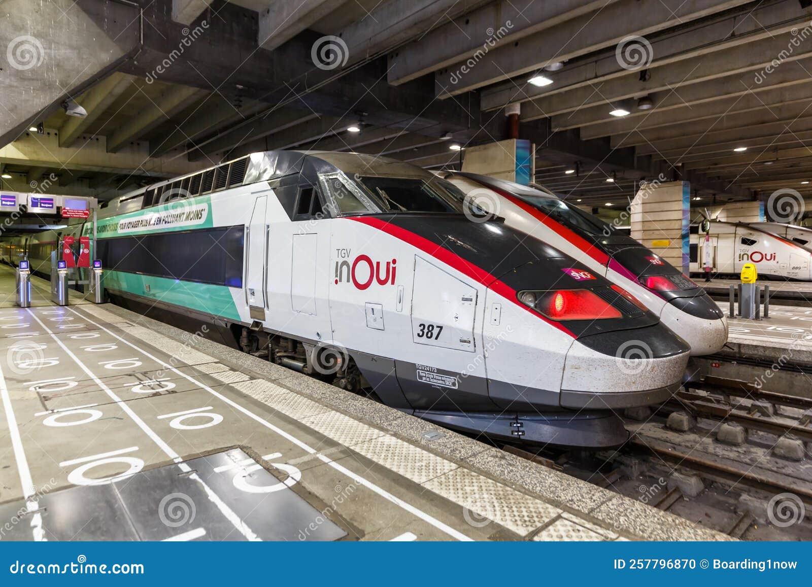 TGV High-speed Trains of SNCF at Gare Paris Montparnasse Railway ... TGV High-speed Trains of SNCF at Gare Paris Montparnasse Railway ...