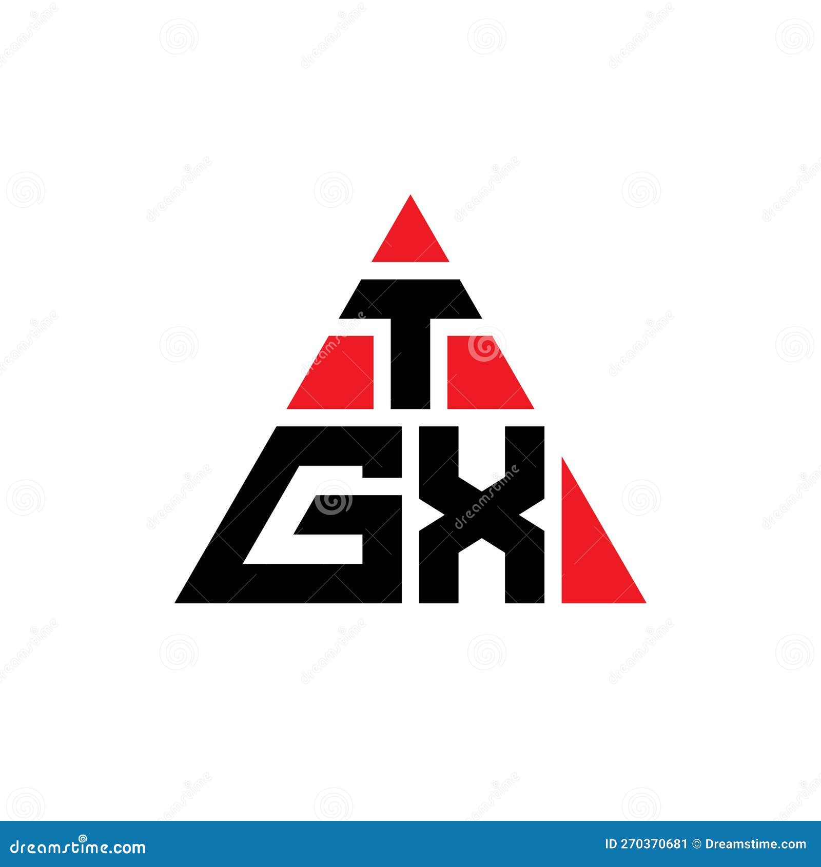 TGX Triangle Letter Logo Design with Triangle Shape. TGX Triangle Logo ...