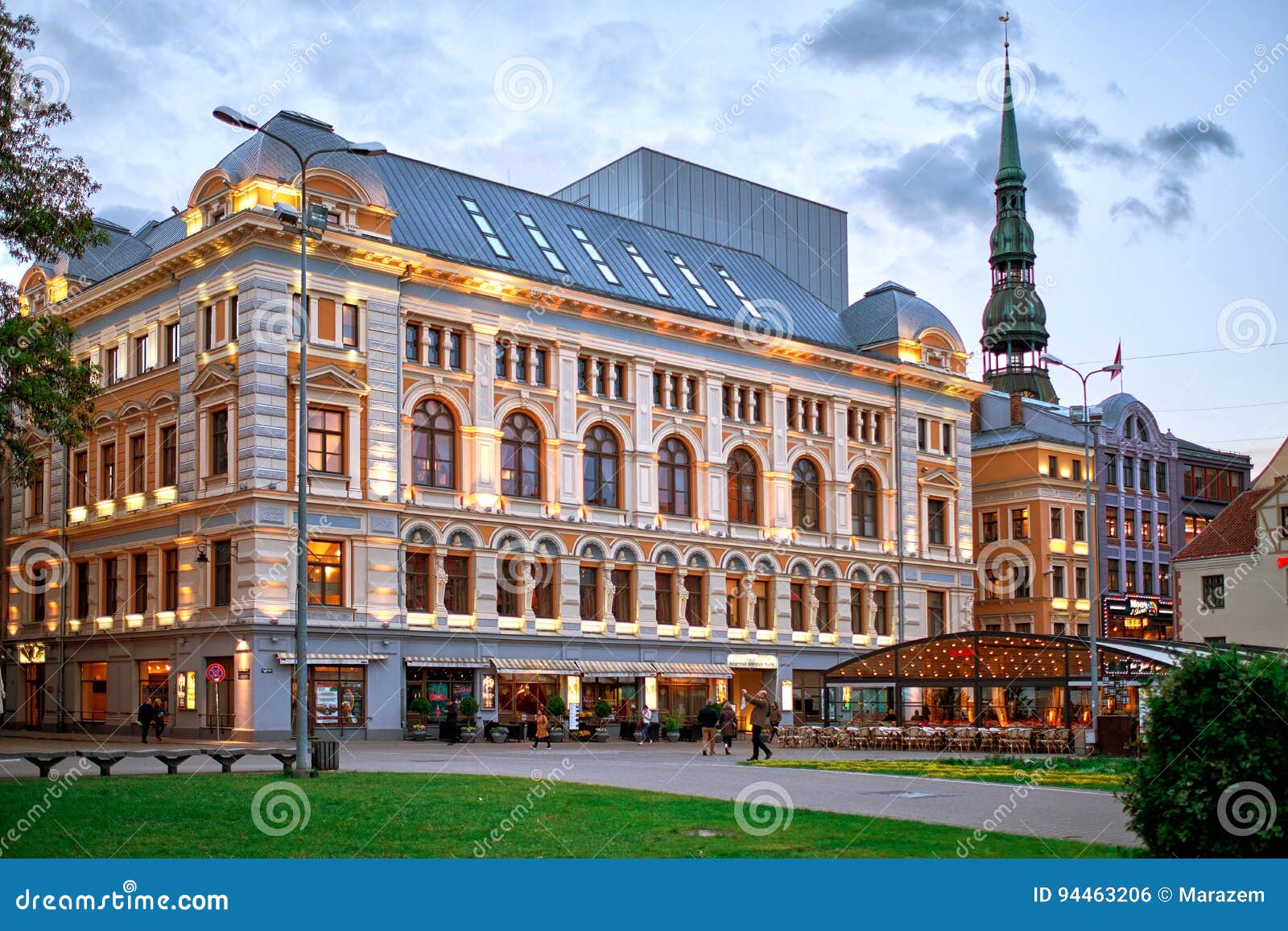 Théâtre de Russe de Riga photo éditorial. Image du tourisme - 94463206