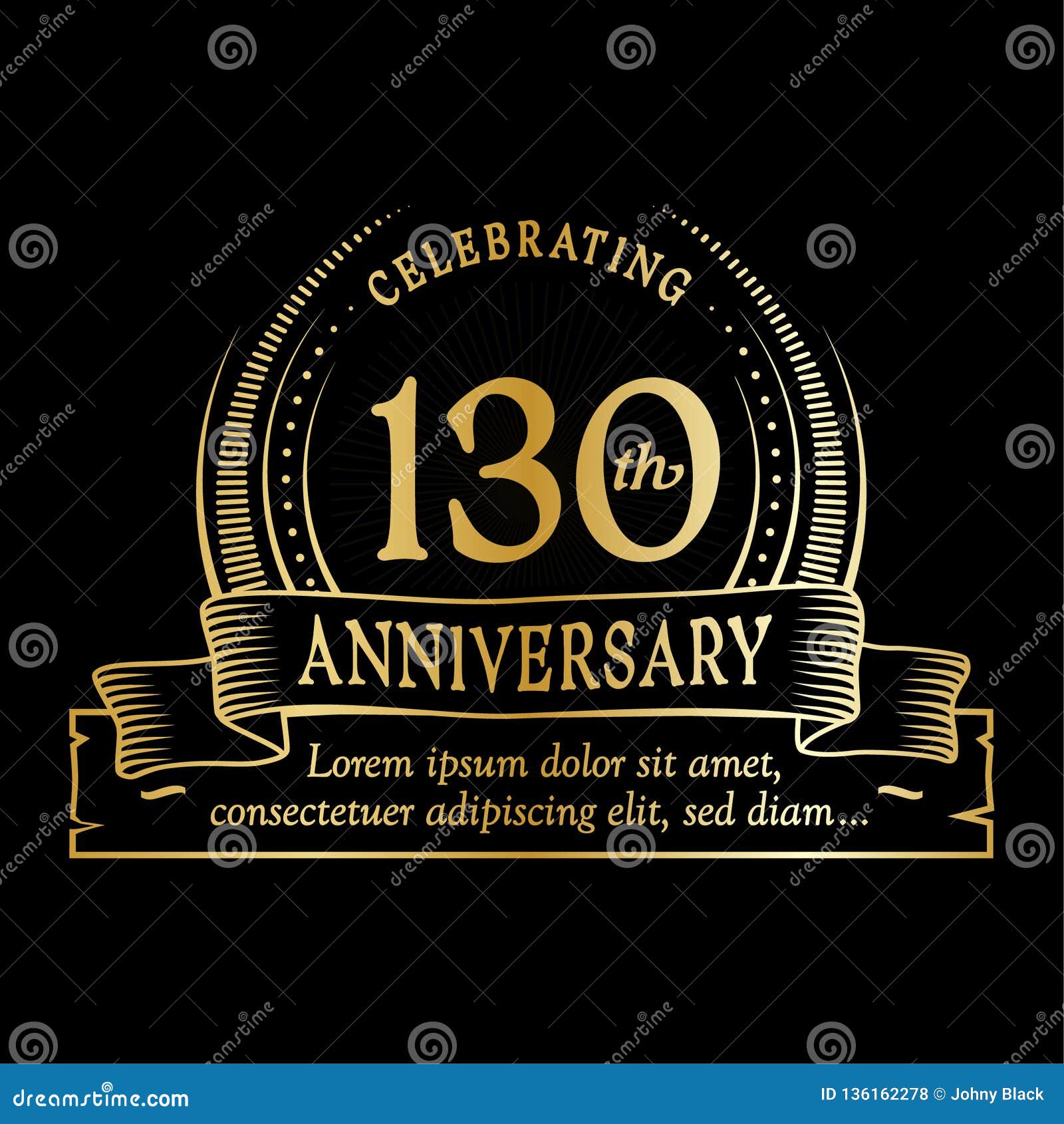 130th Anniversary Design Template. 130 Years Logo. 130 Years Vector and ...