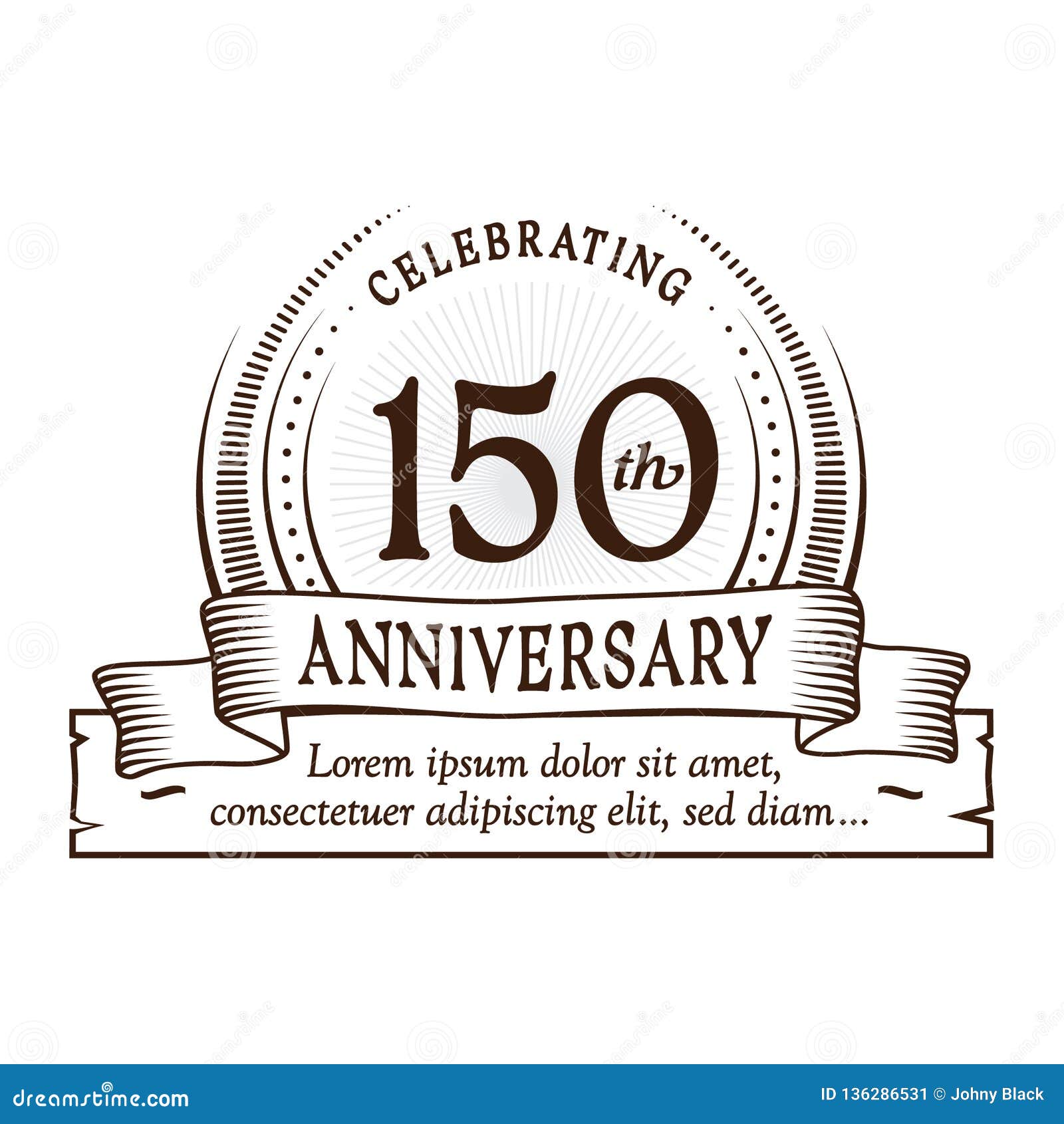 150th Anniversary Design Template. 150 Years Logo. 150 Years Vector and ...