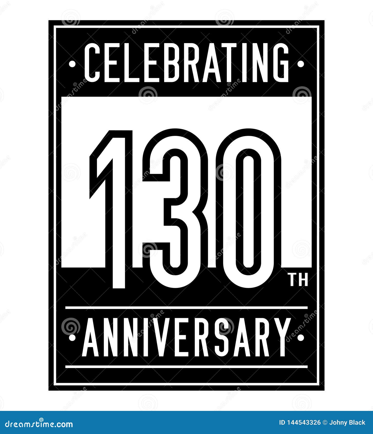 130 Years Celebrating Anniversary Design Template. 130th Logo. Vector ...