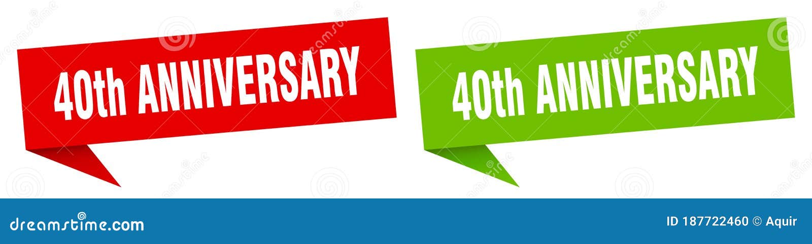 40th Anniversary Banner. 40th Anniversary Speech Bubble Label Set Stock ...