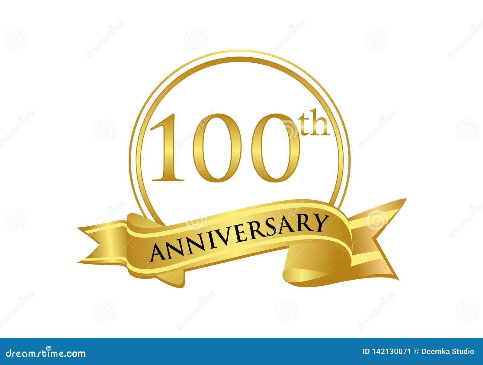 100th Anniversary Celebration Logo Vector Stock Illustration ...