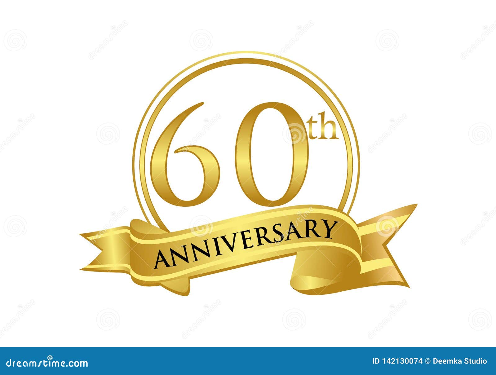 60th Anniversary Celebration Logo Vector Stock Illustration ...