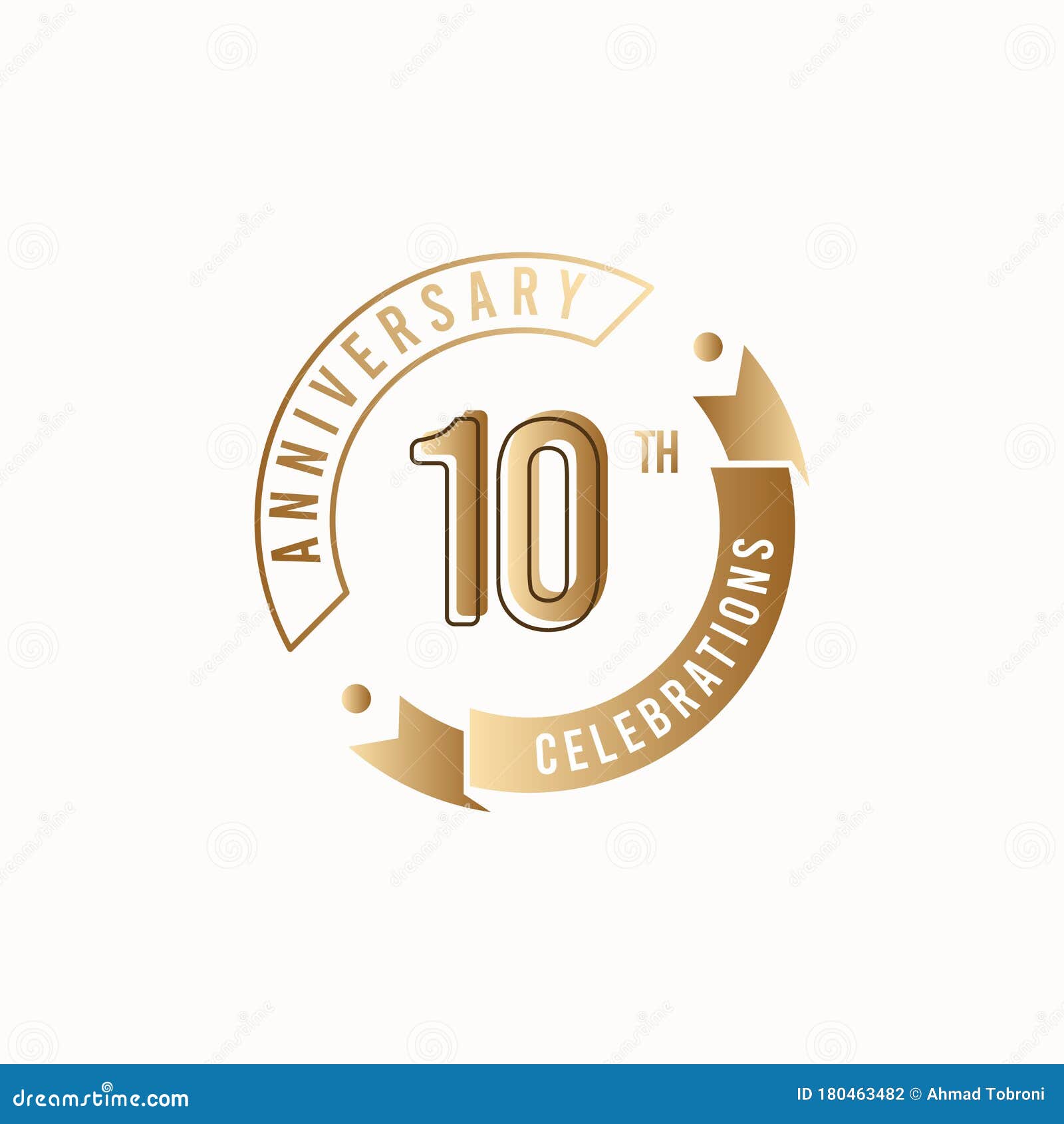 10 Th Anniversary Celebration Logo Vector Template Design Illustration ...
