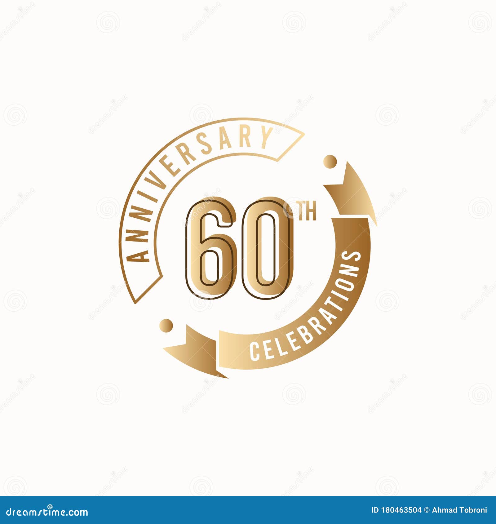 60 Th Anniversary Celebration Logo Vector Template Design Illustration ...