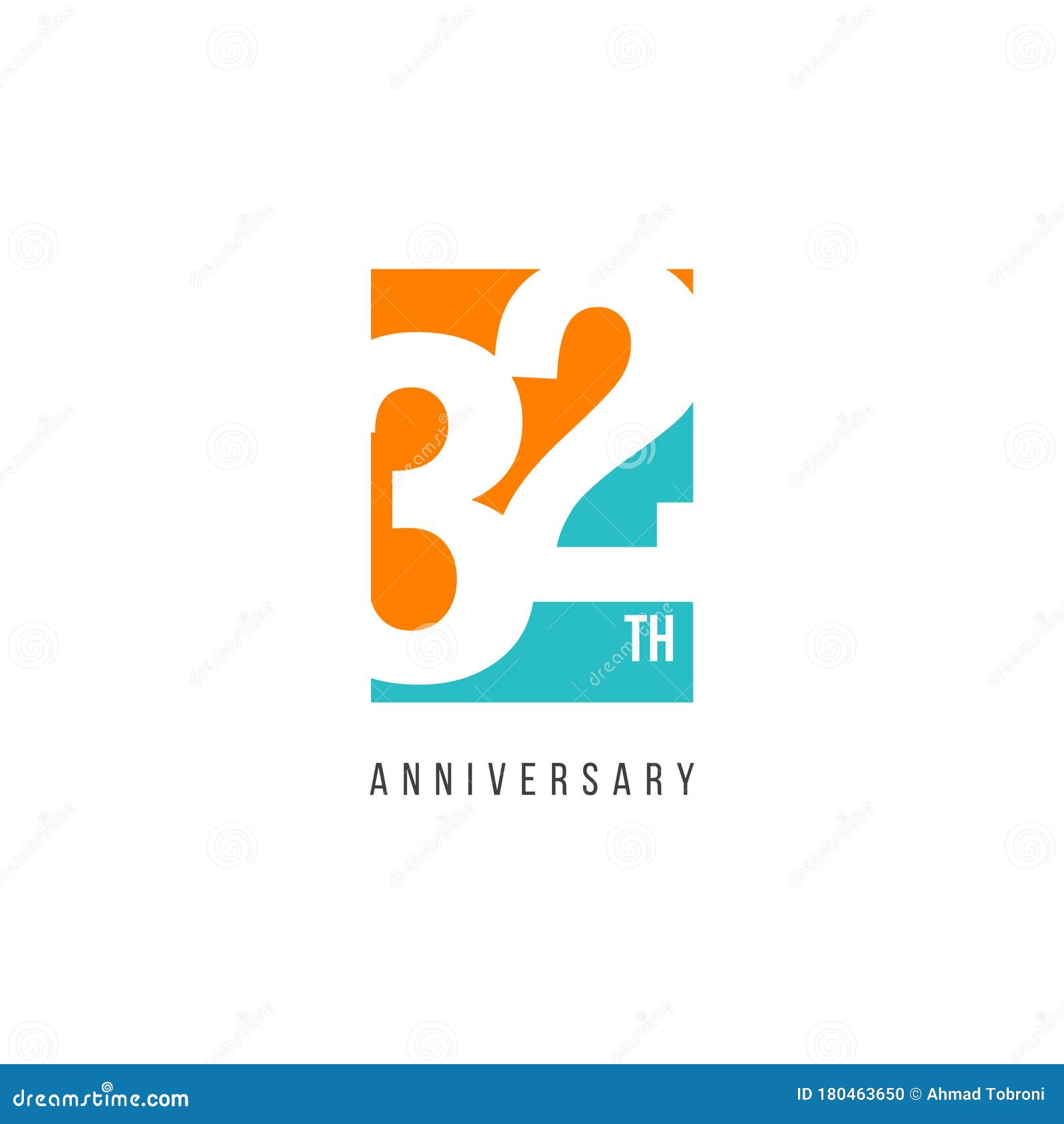 32 Th Anniversary Celebration Logo Vector Template Design Illustration ...