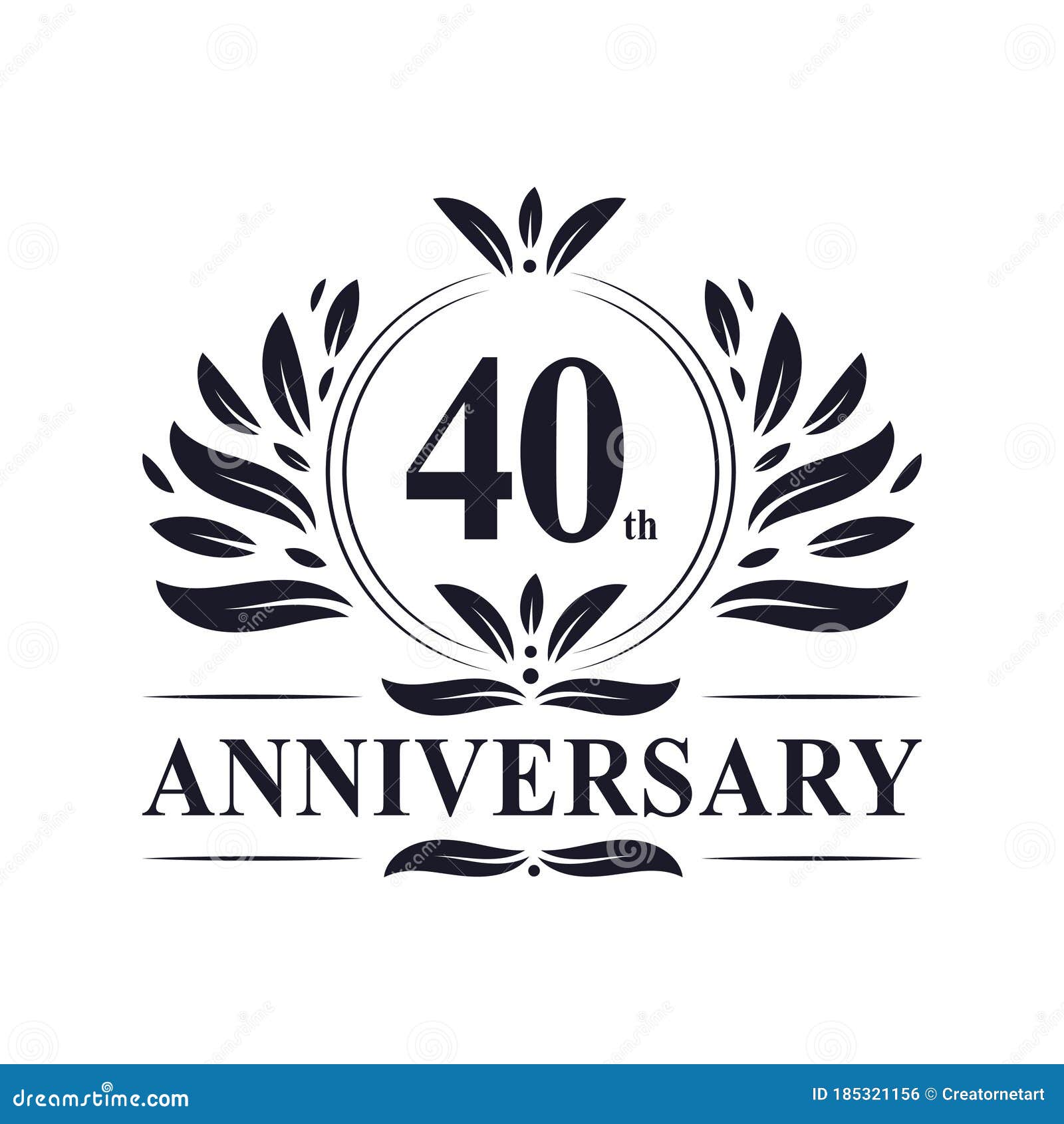 40th Anniversary Celebration, Luxurious 40 Years Anniversary Logo ...