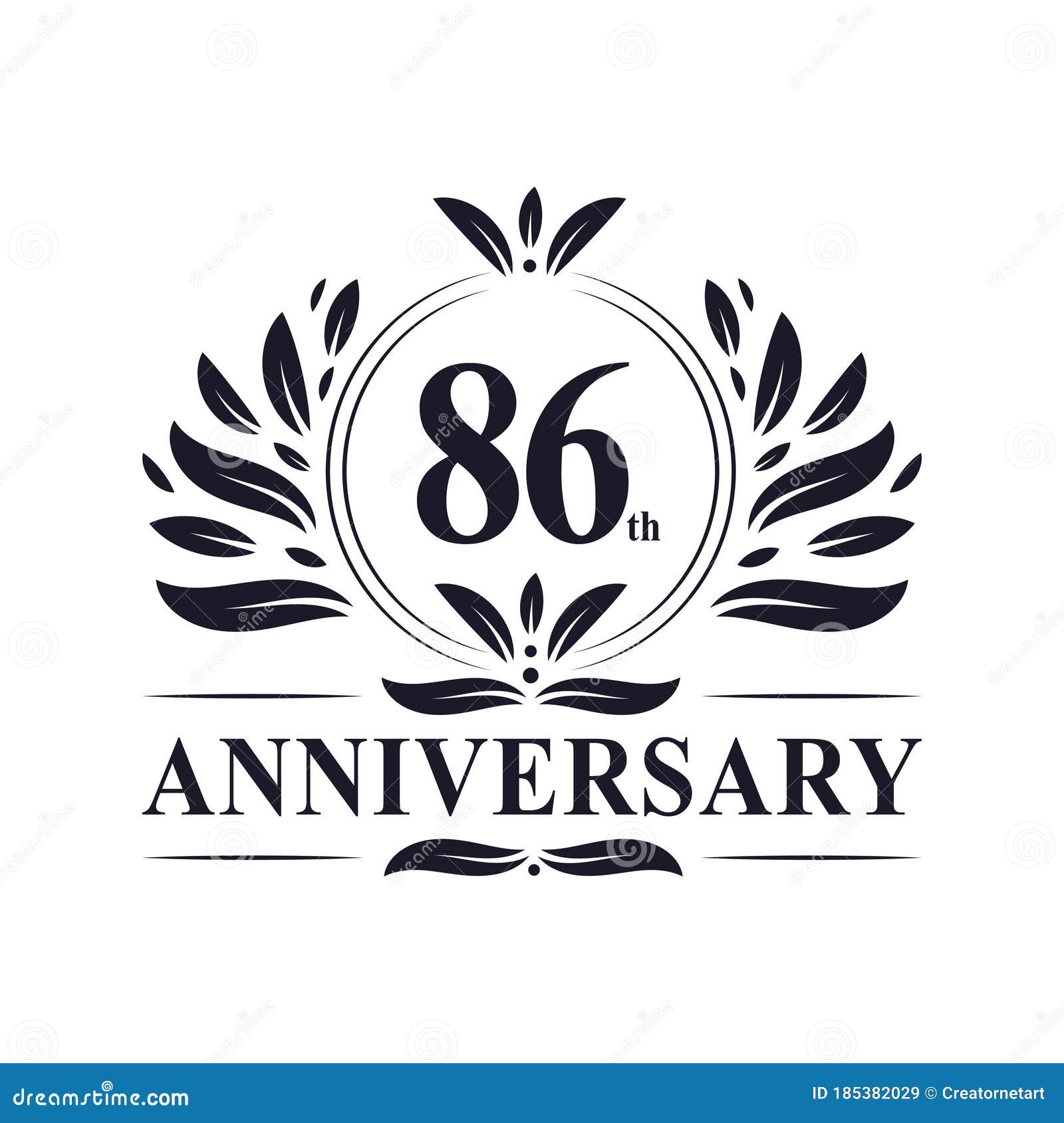 86th Anniversary Celebration, Luxurious 86 Years Anniversary Logo ...