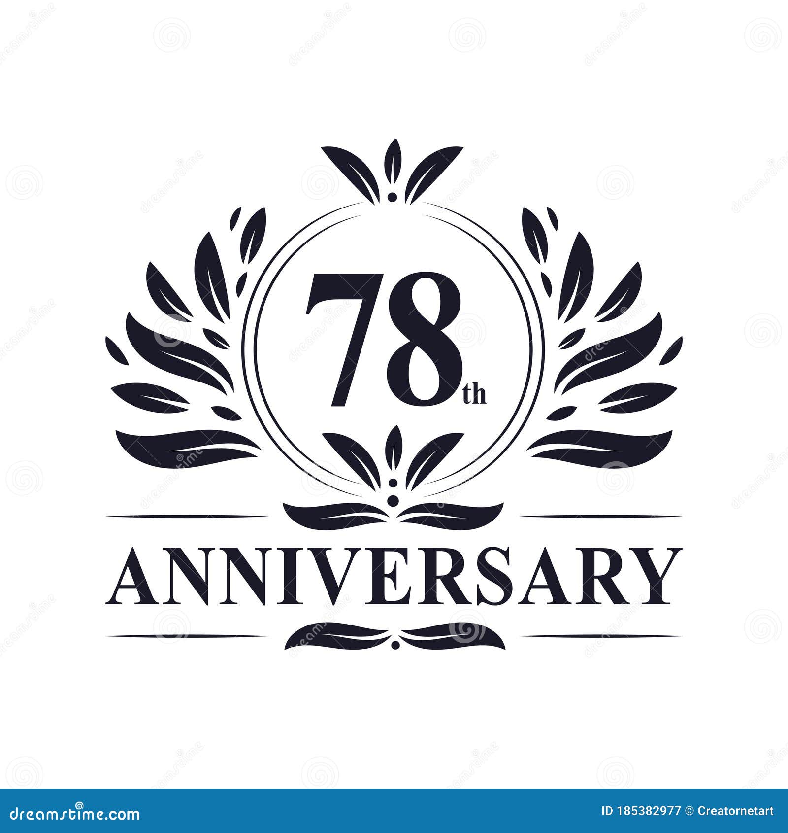 78th Anniversary Celebration, Luxurious 78 Years Anniversary Logo ...