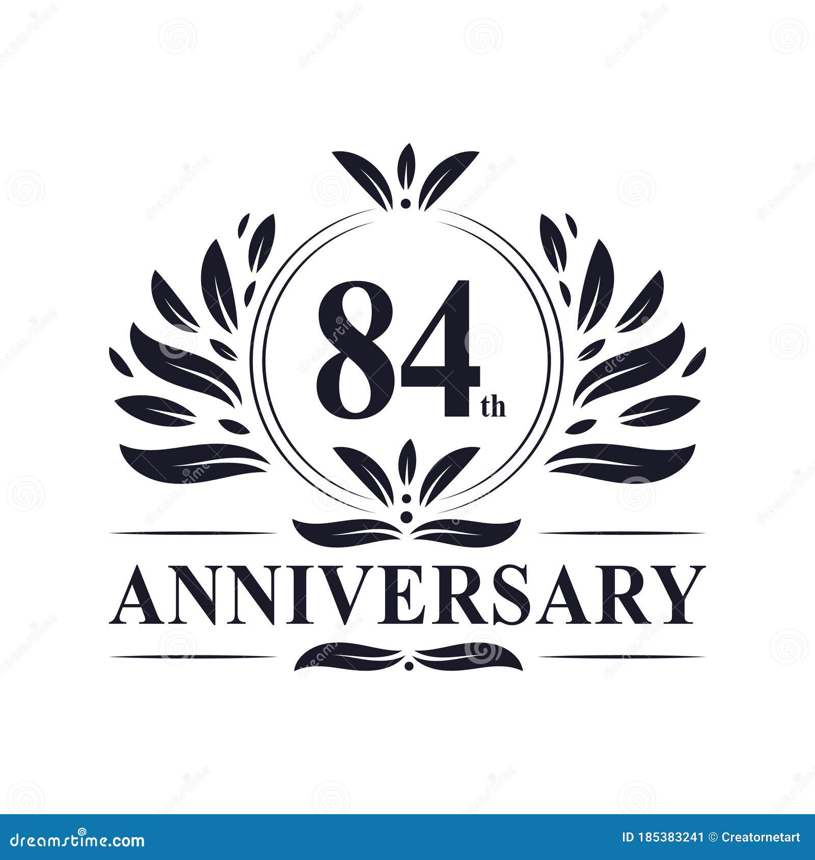 84th Anniversary Celebration, Luxurious 84 Years Anniversary Logo ...