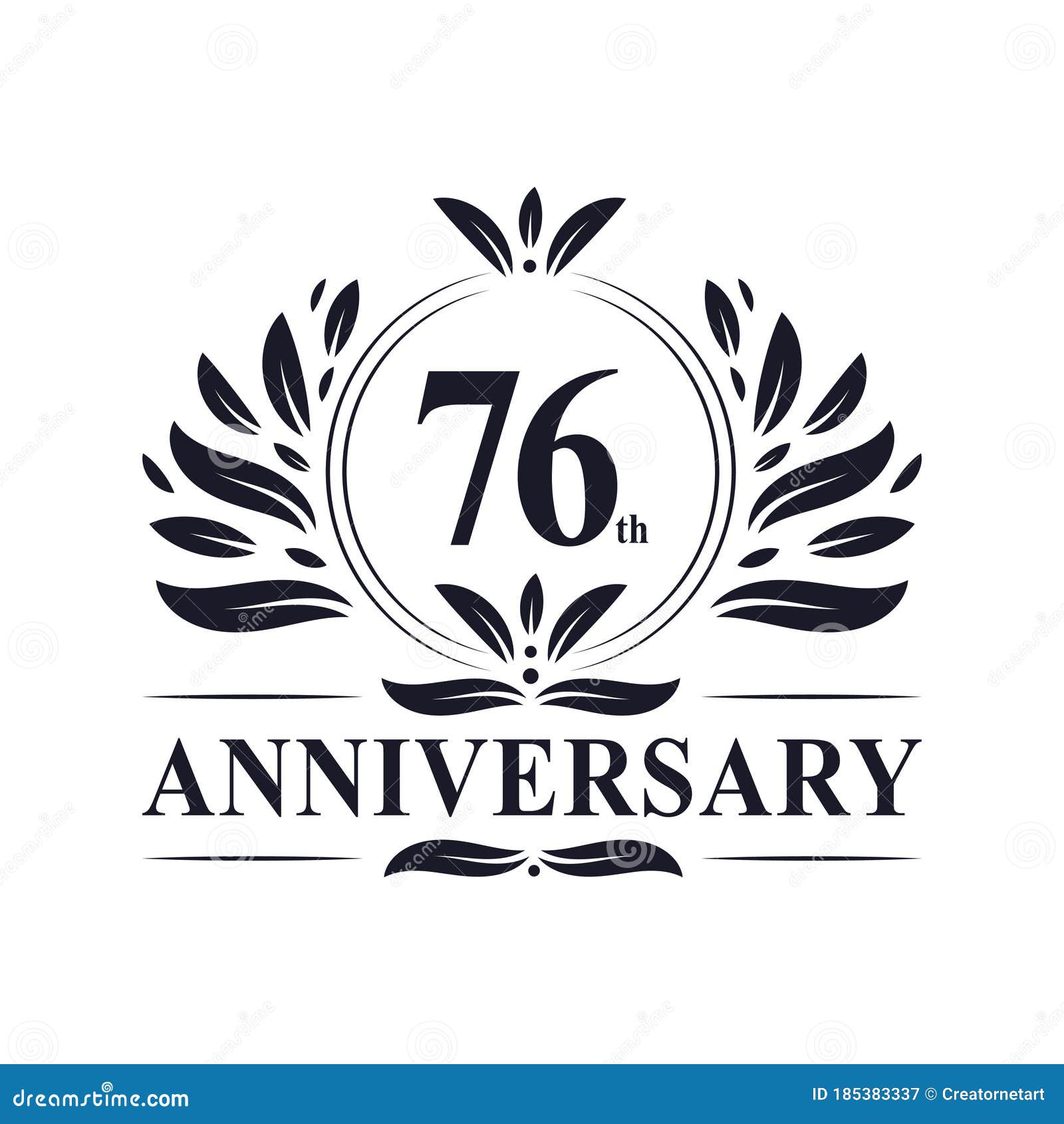 76th Anniversary Celebration, Luxurious 76 Years Anniversary Logo ...