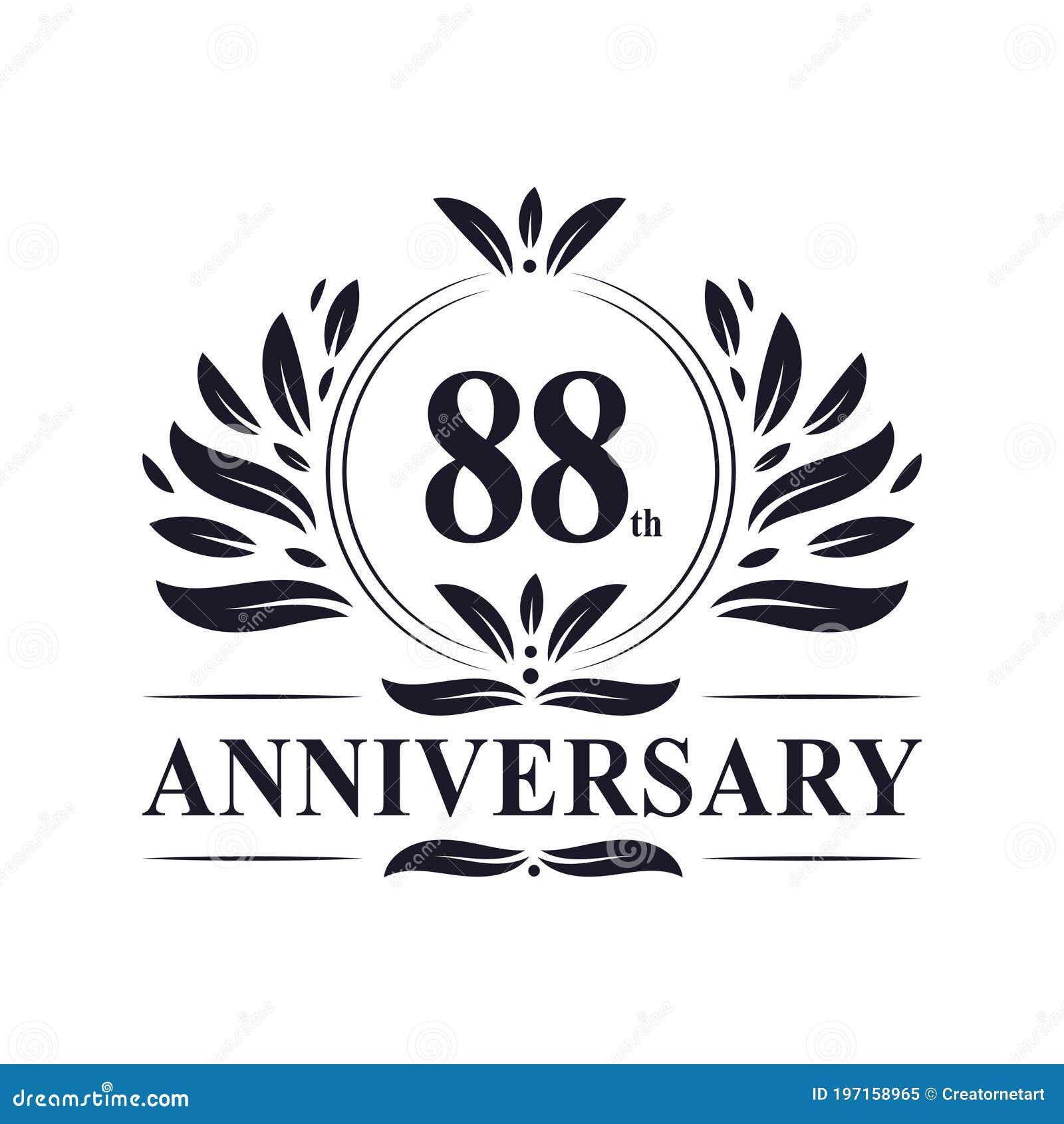 88th Anniversary Celebration, Luxurious 88 Years Anniversary Logo ...