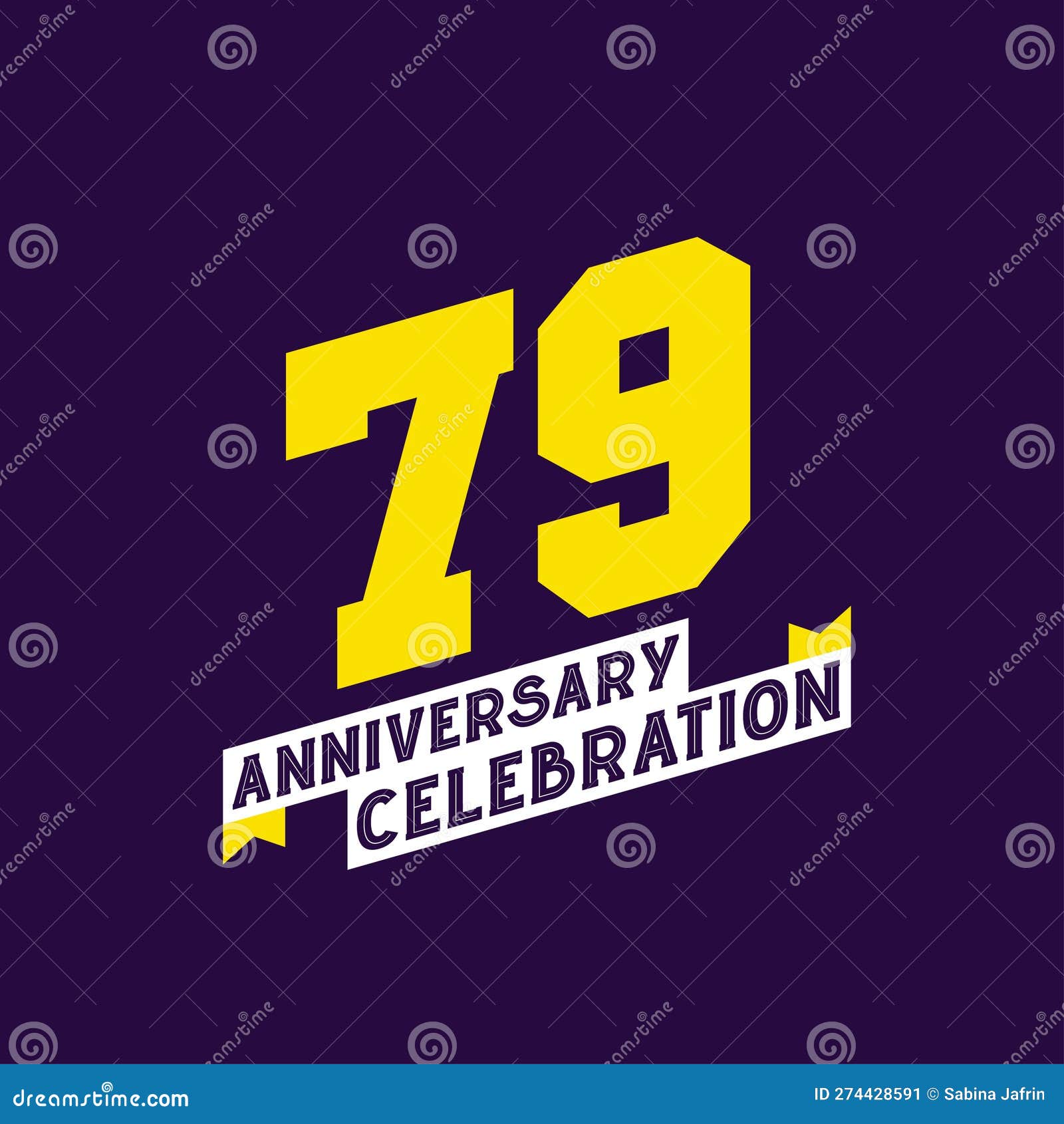 79th Anniversary Celebration Vector Design, 79 Years Anniversary Stock ...