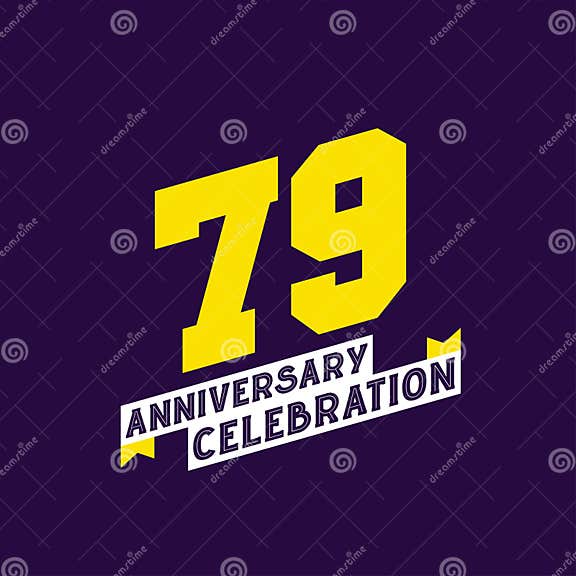 79th Anniversary Celebration Vector Design, 79 Years Anniversary Stock ...