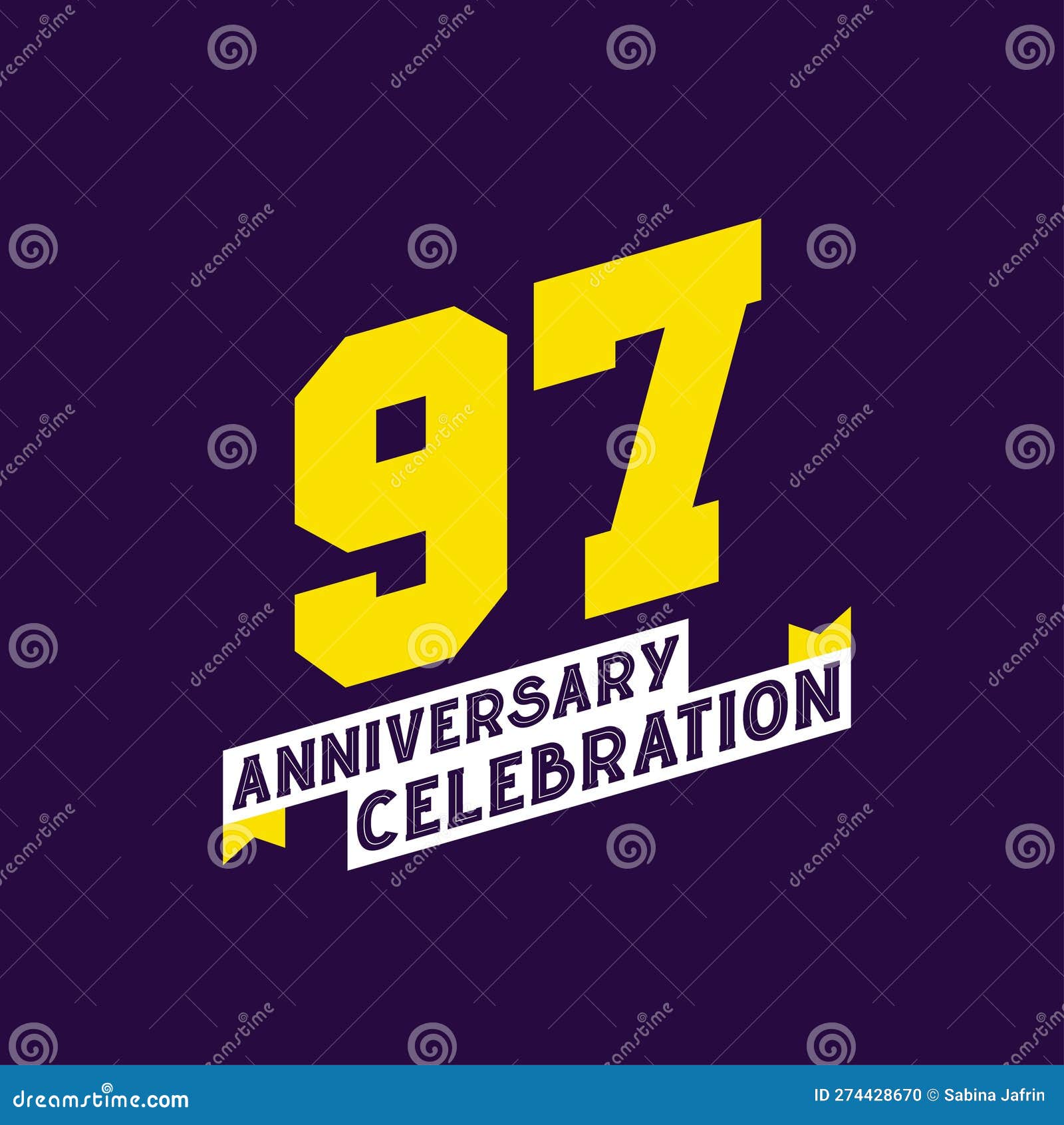 97th Anniversary Celebration Vector Design, 97 Years Anniversary Stock ...