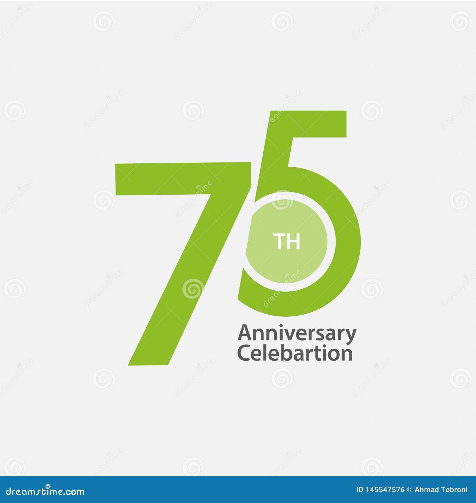 75 Th Anniversary Celebration Vector Template Design Illustration Stock ...