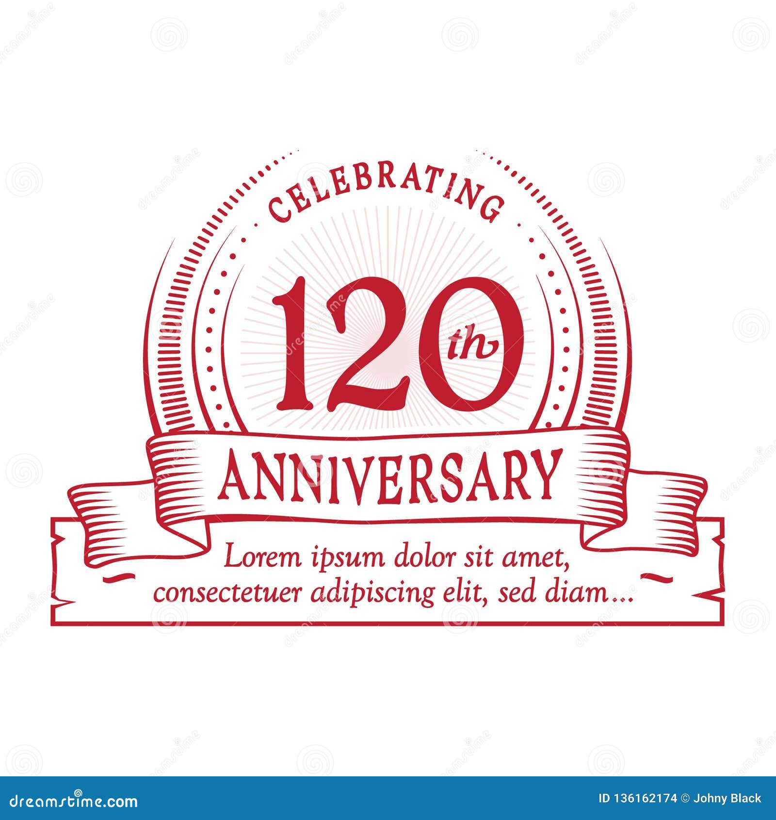 120th Anniversary Design Template. 120 Years Logo. 120 Years Vector and ...