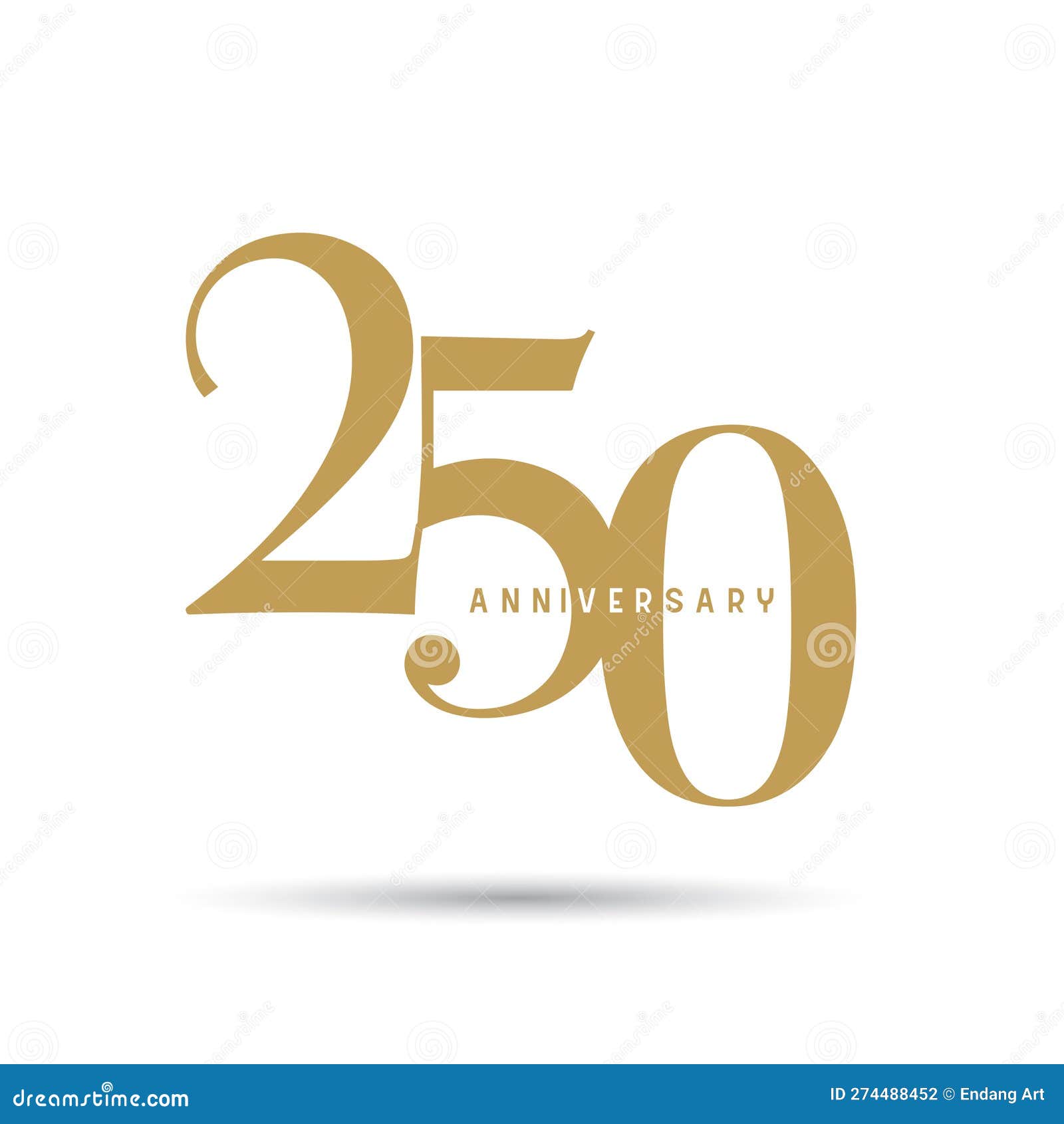 250th Anniversary Vector Icon. Birthday Logo Template. Greeting Card ...