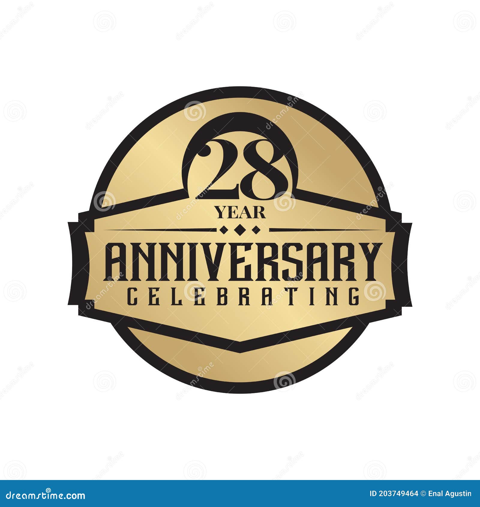 28th Anniversary Logo Design Template Stock Vector - Illustration of ...