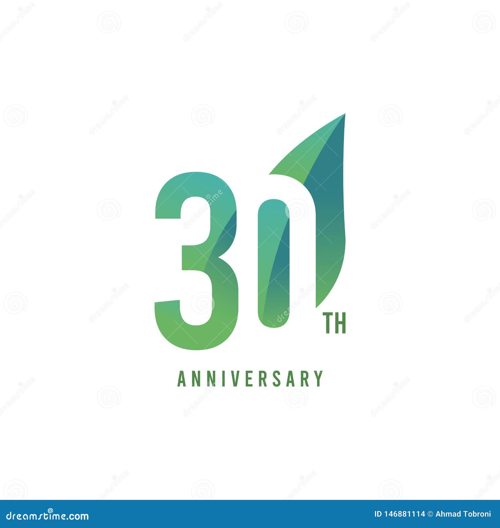 30 Th Anniversary Logo Vector Template Design Illustration Stock Vector ...