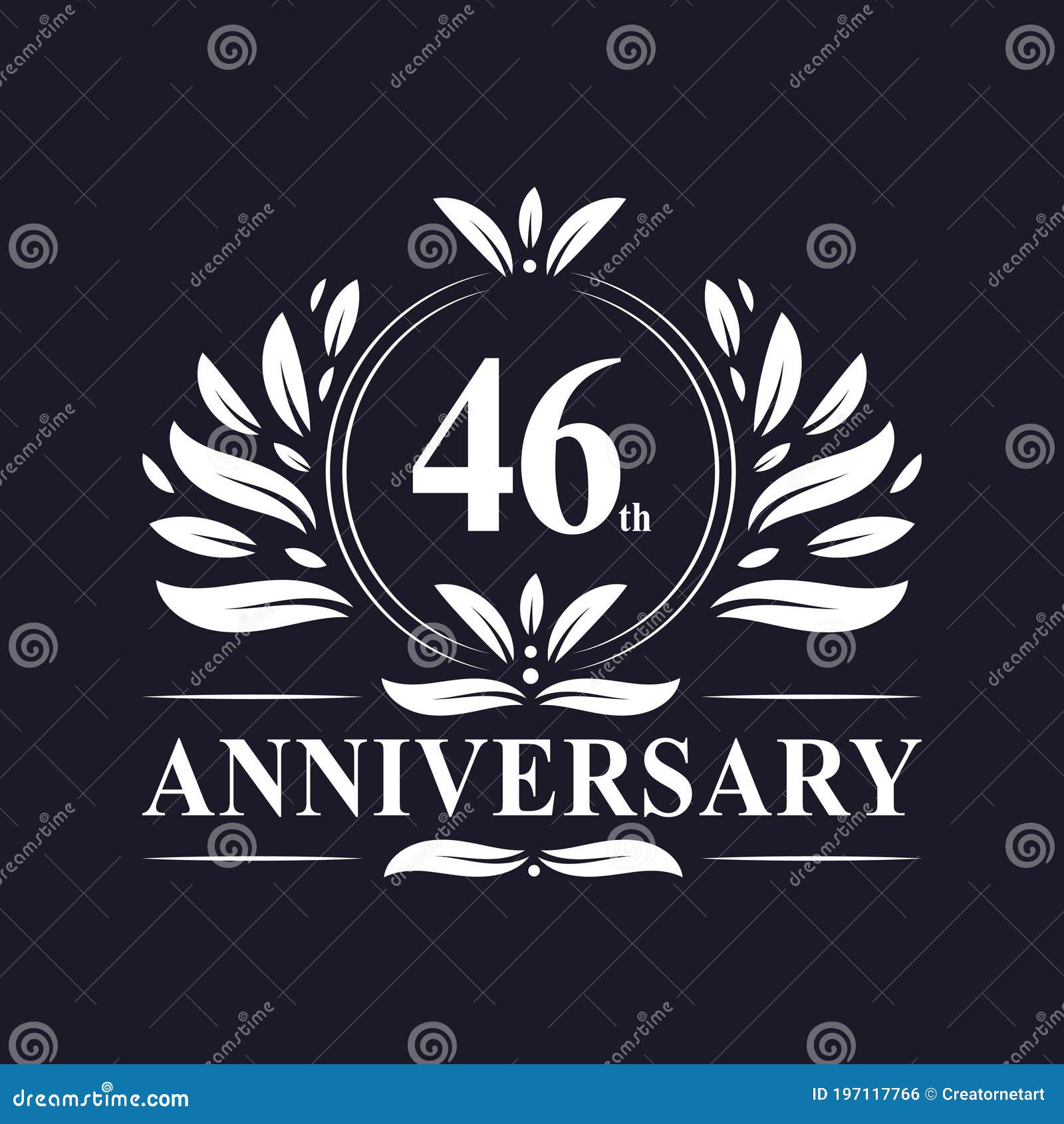 46th Anniversary Logo, 46 Years Anniversary Design Stock Vector ...