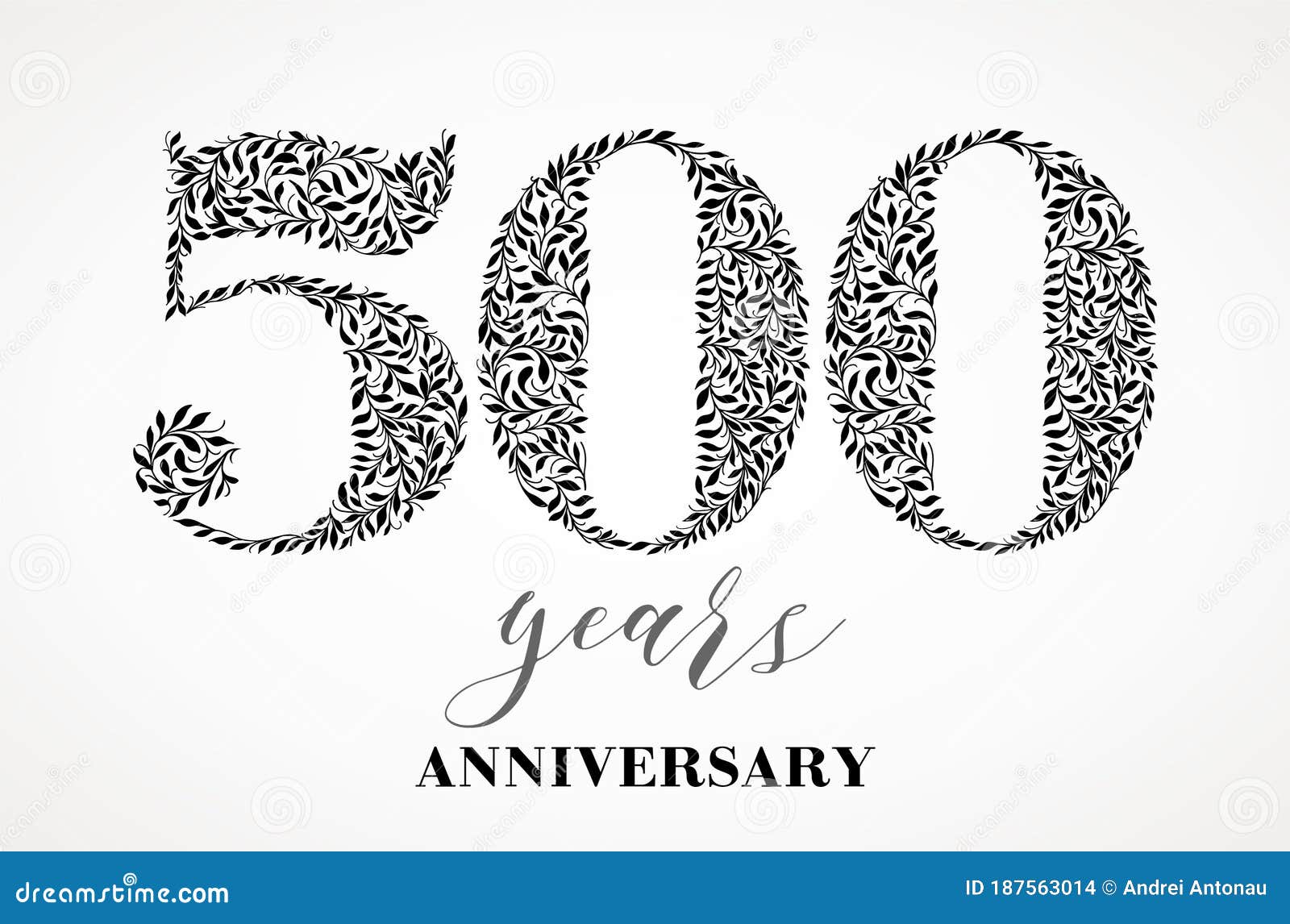 500th anniversary stock vector. Illustration of banner - 187563014