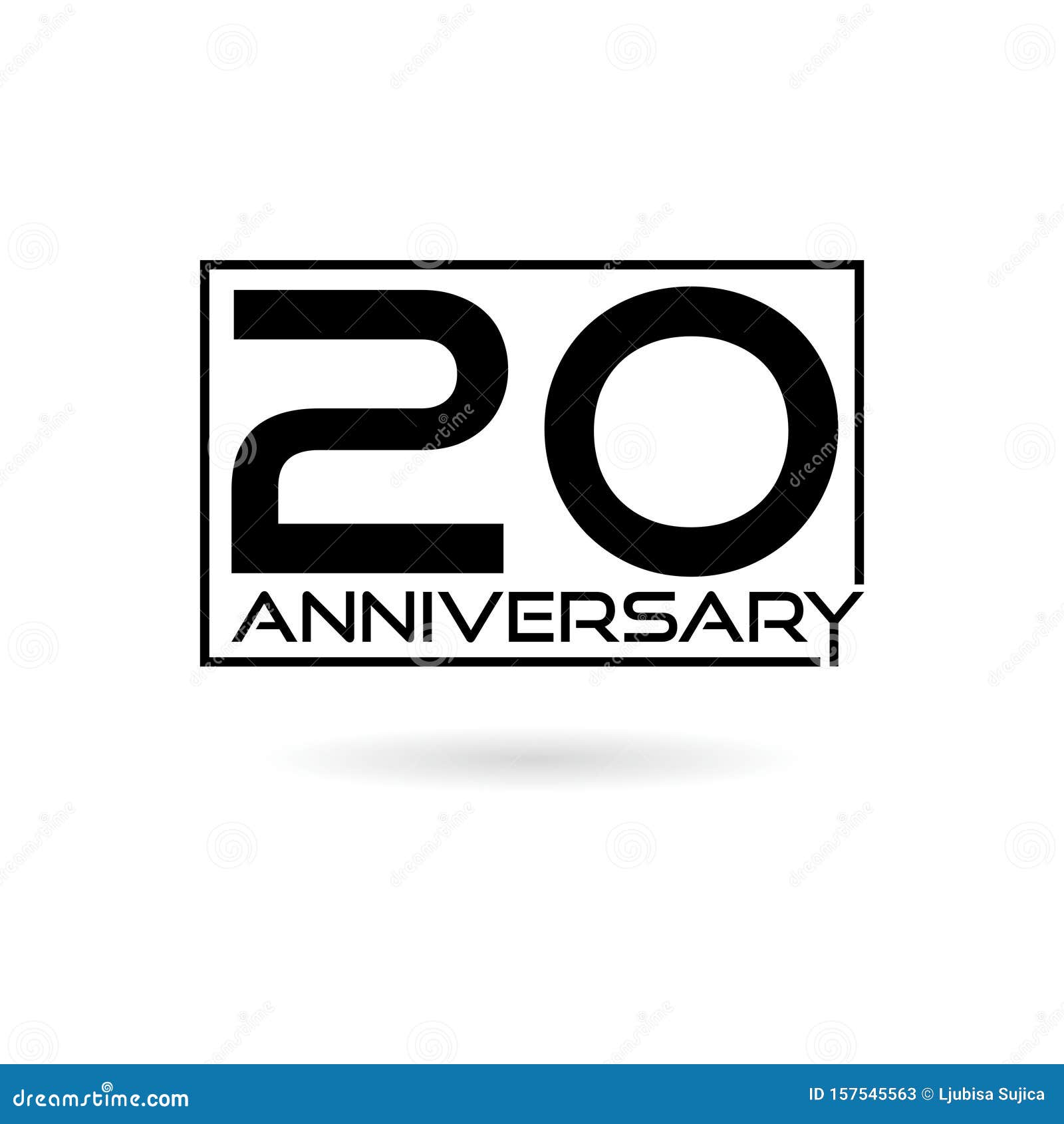 20 Th Anniversary Numbers Icon Stock Vector - Illustration of business ...